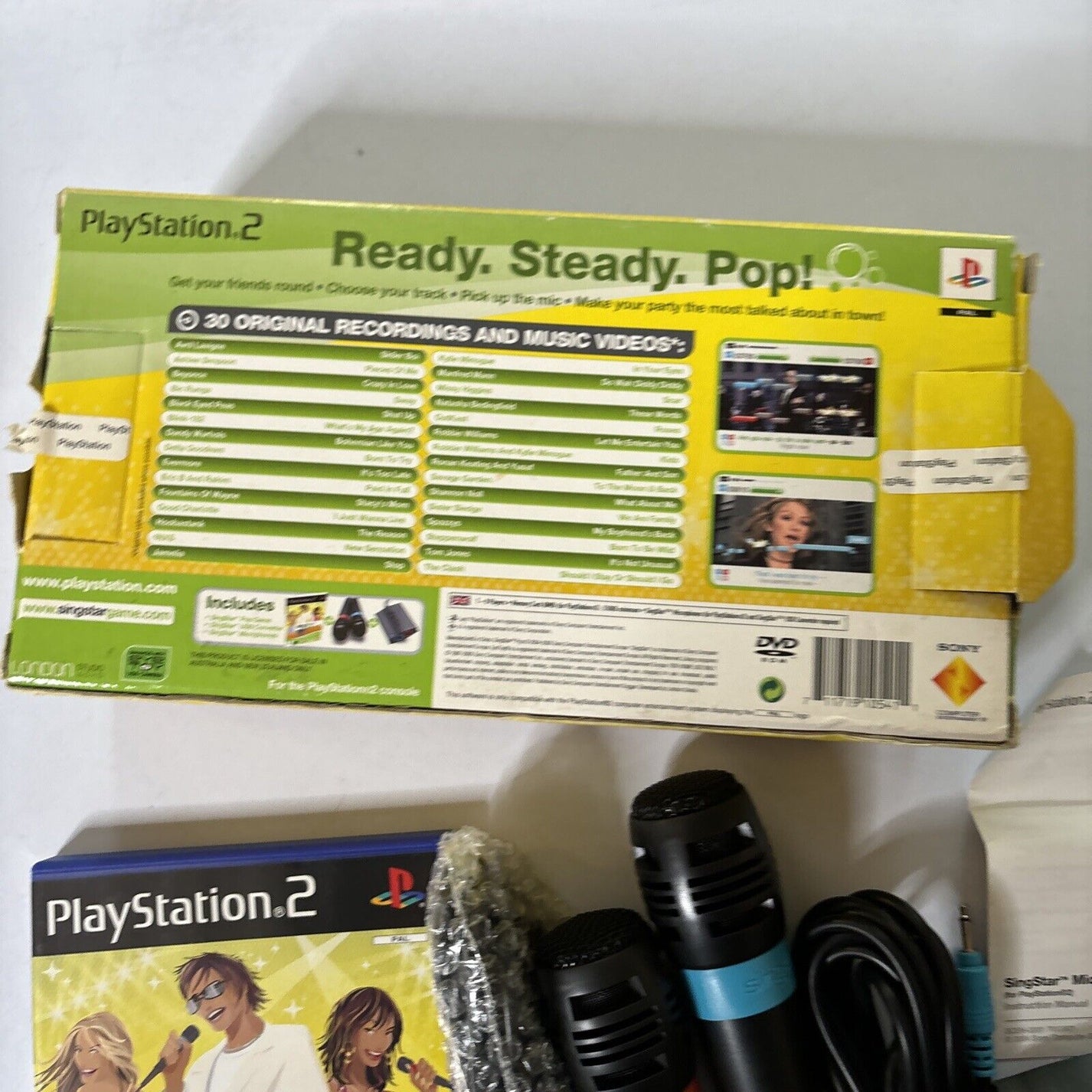 Singstar Pop Game Microphones for PlayStation 2005 PS2 PAL – Retro Unit
