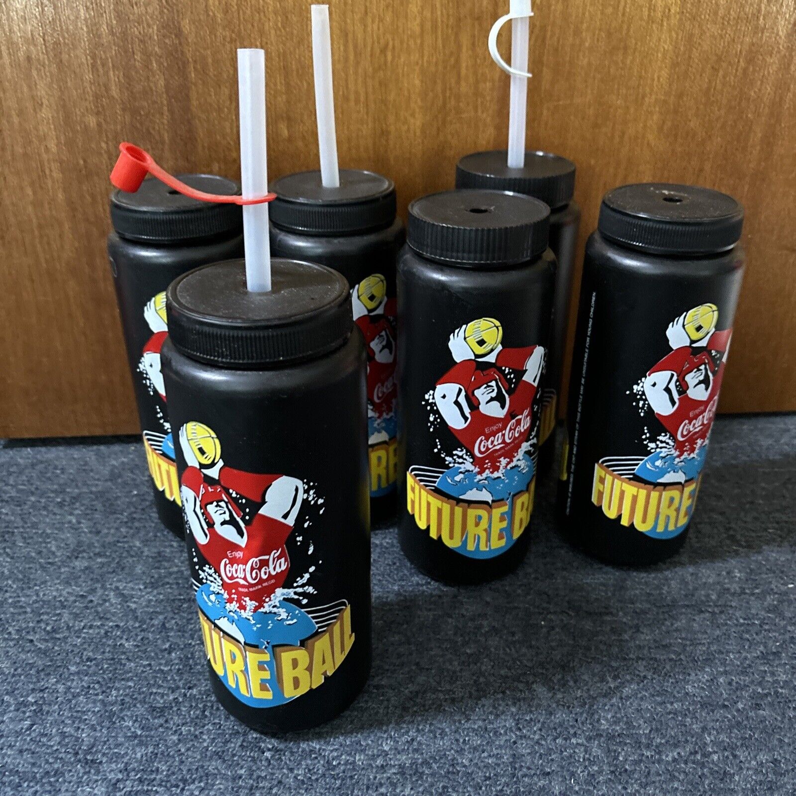 6x Coca Cola Future Ball Drink Bottle Promotional – Retro Unit