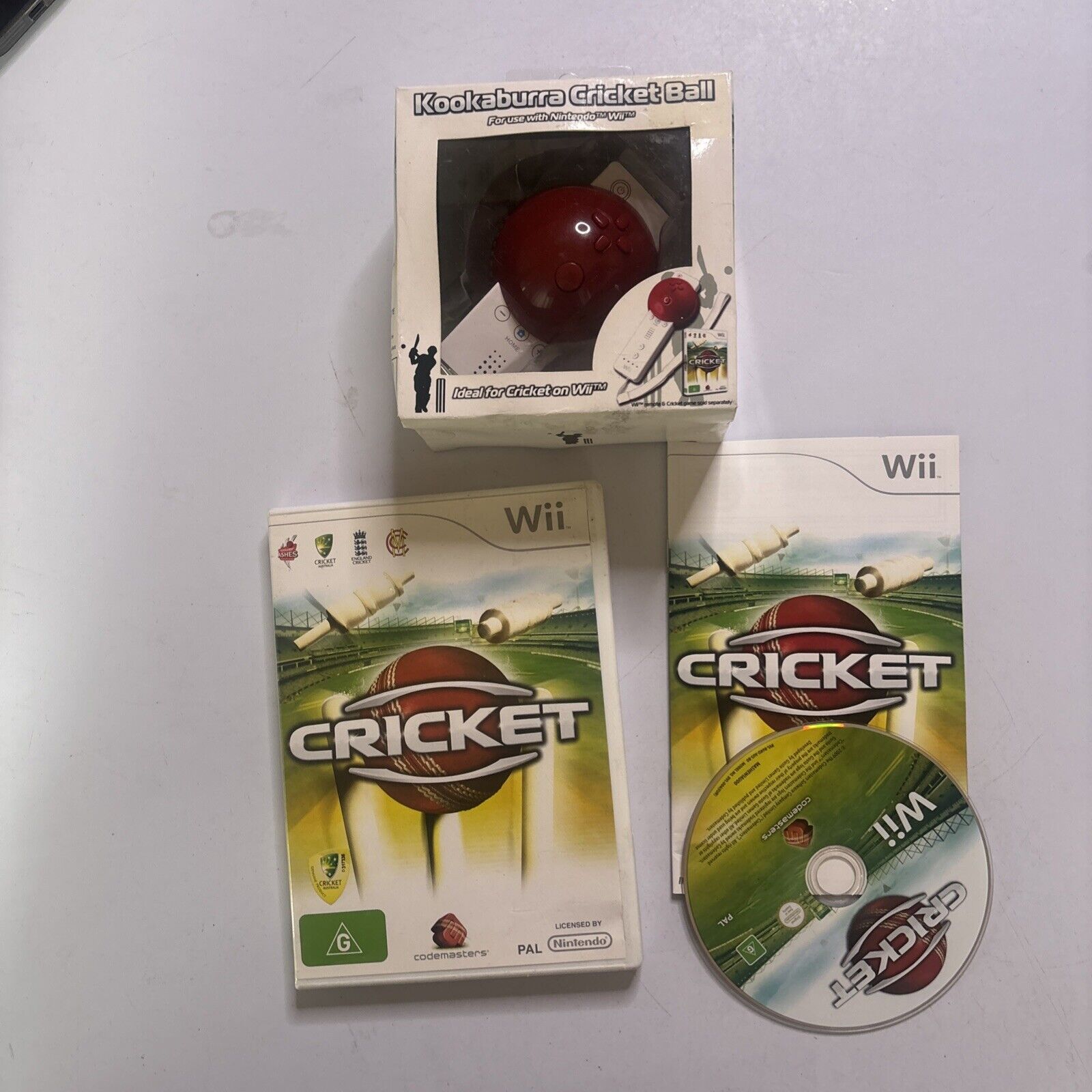 Cricket - Nintendo Wii Manual PAL & Kookaburra Cricket Ball – Retro Unit