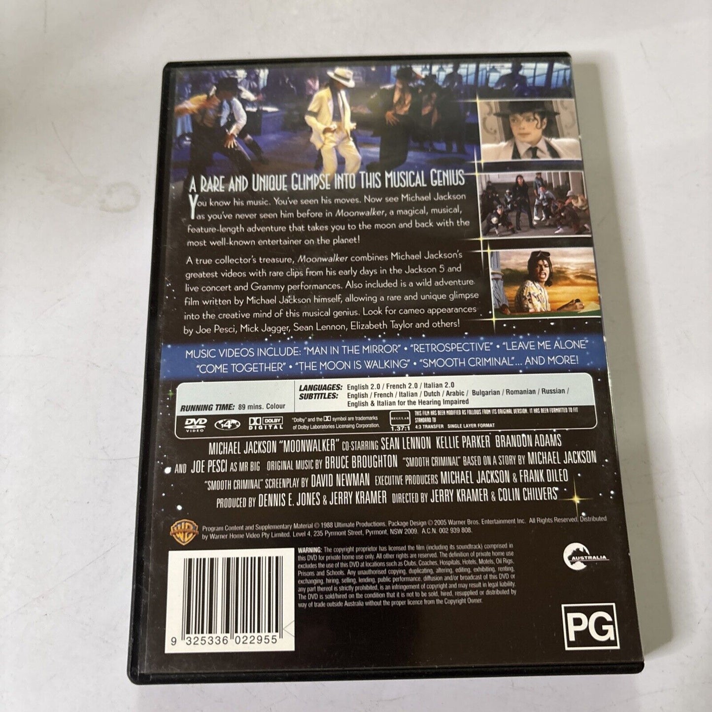 Michael Jackson: Moonwalker (DVD, 1988) Region 4 – Retro Unit
