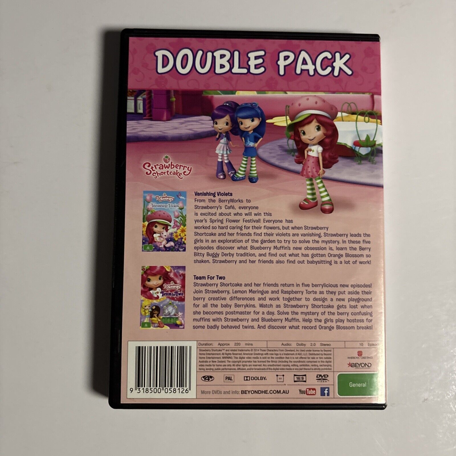 Strawberry Shortcake Vanishing Violets & Team For Two DVD Region 4 ...