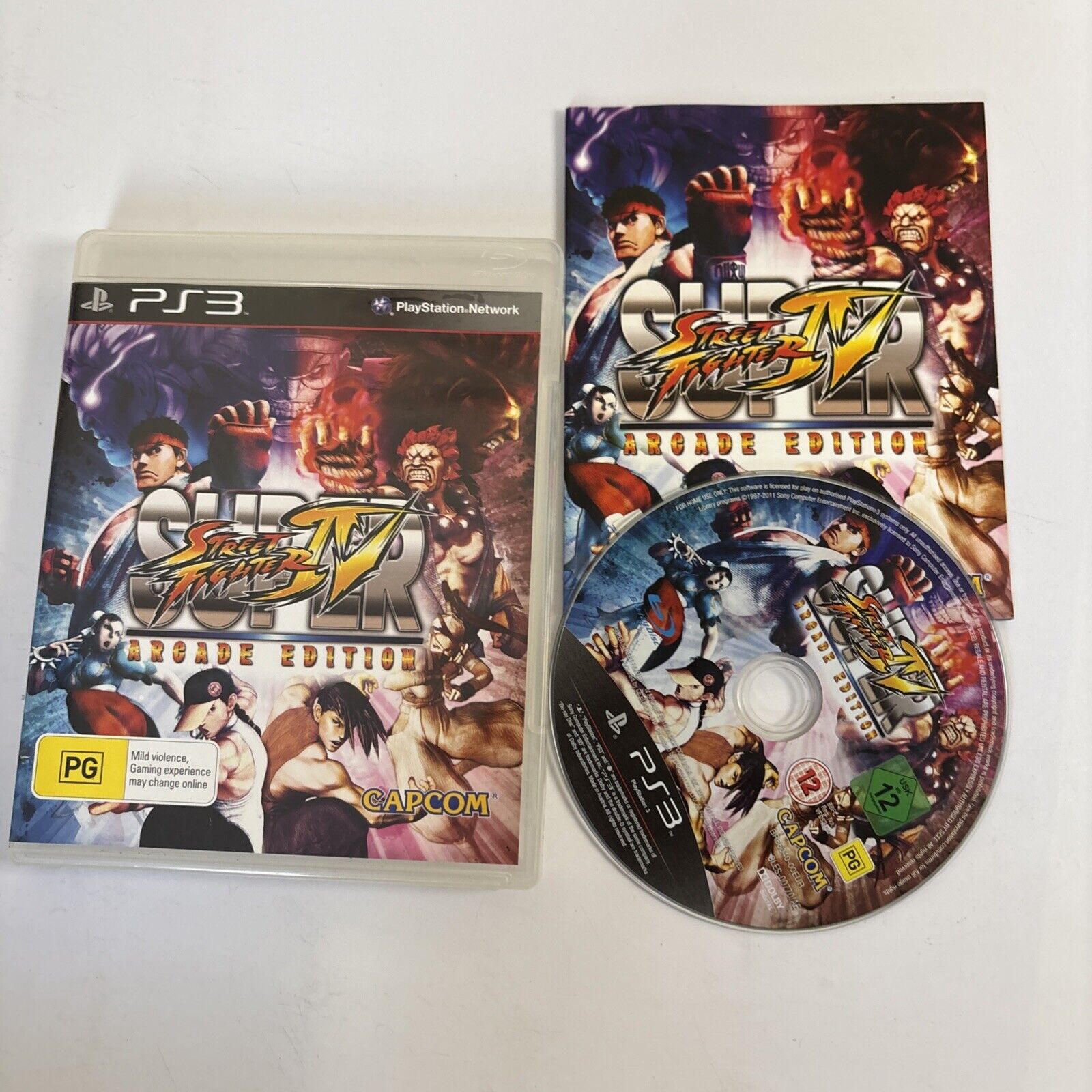 Super Street Fighter IV Arcade Edition PS3 Sony Playstation 3 Manual ...