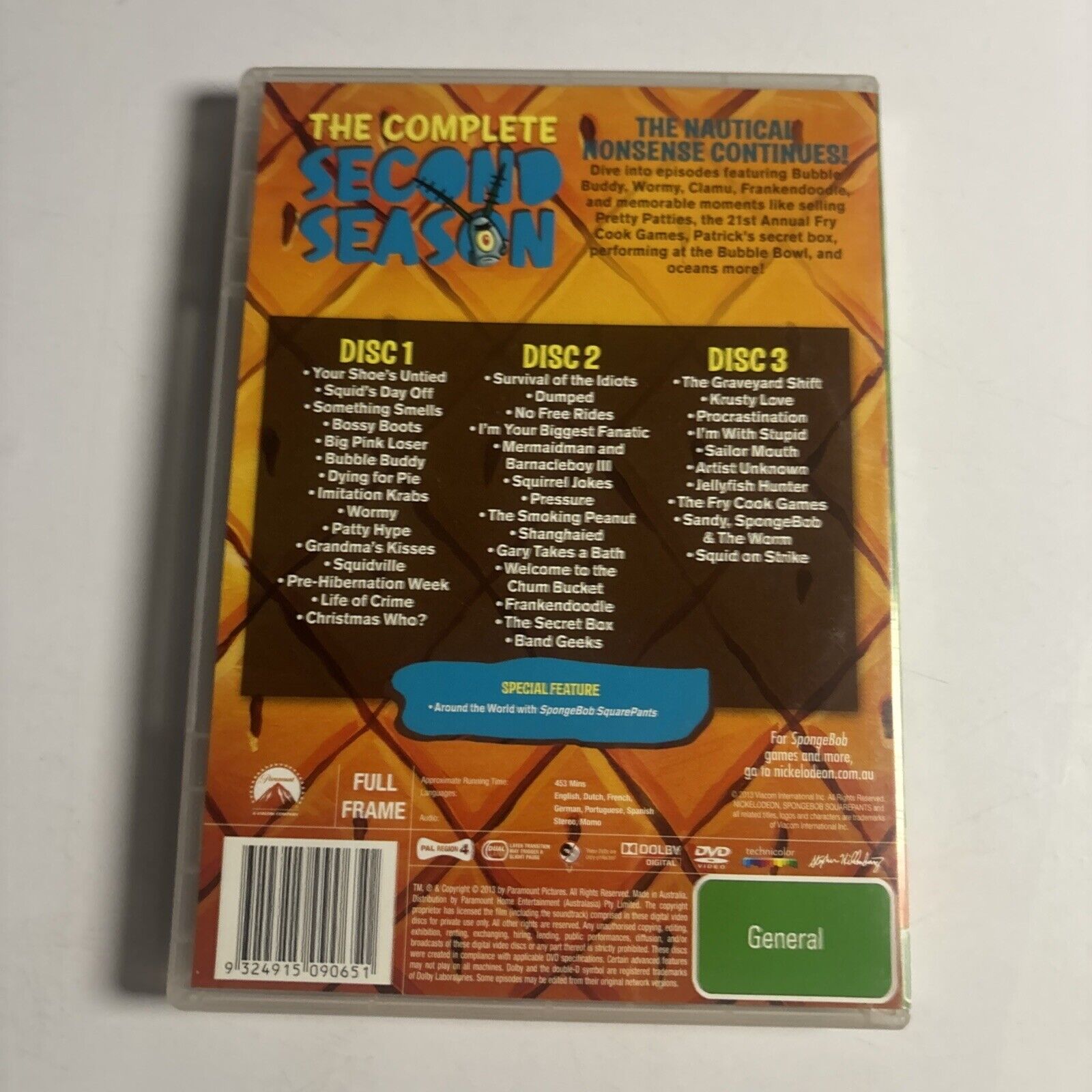 SpongeBob SquarePants - The Complete Season 2 (DVD, 2006) 3 Disc Set R ...