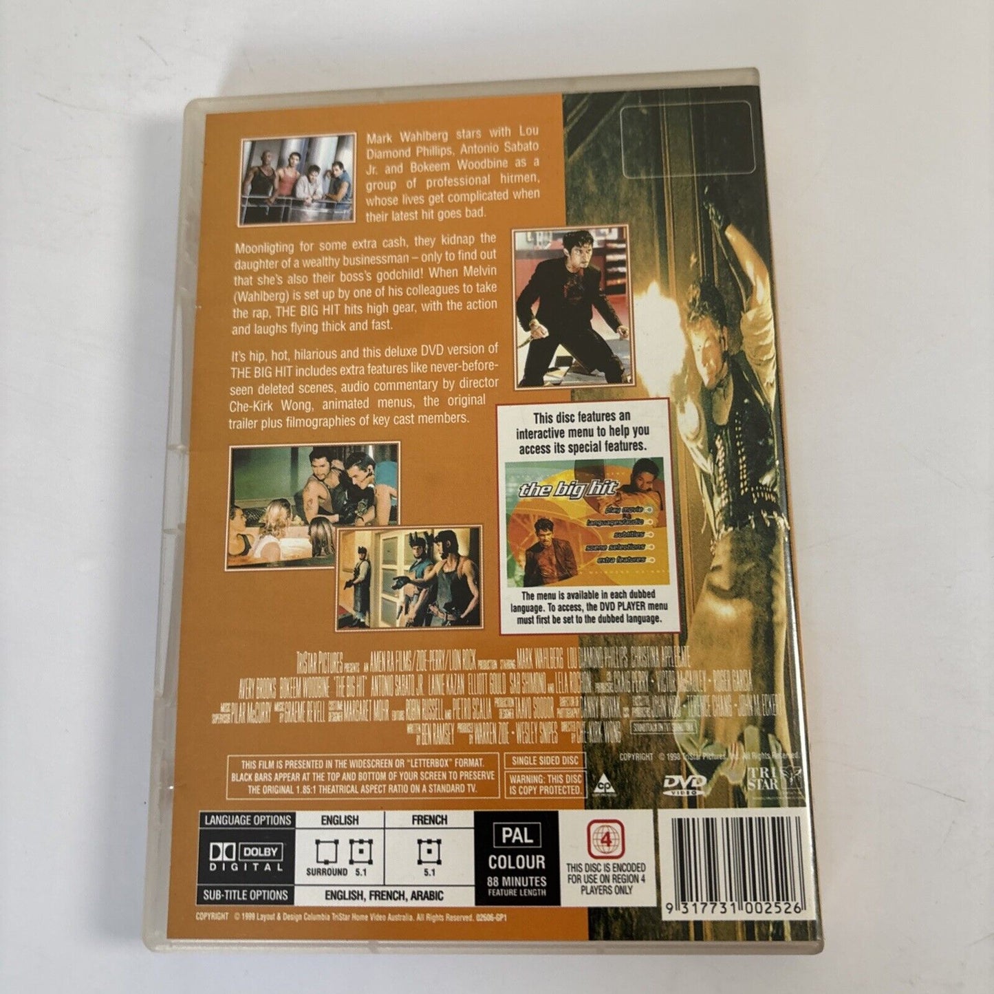 The Big Hit (DVD, 1998) Mark Wahlberg, Christina Applegate Region 4 ...