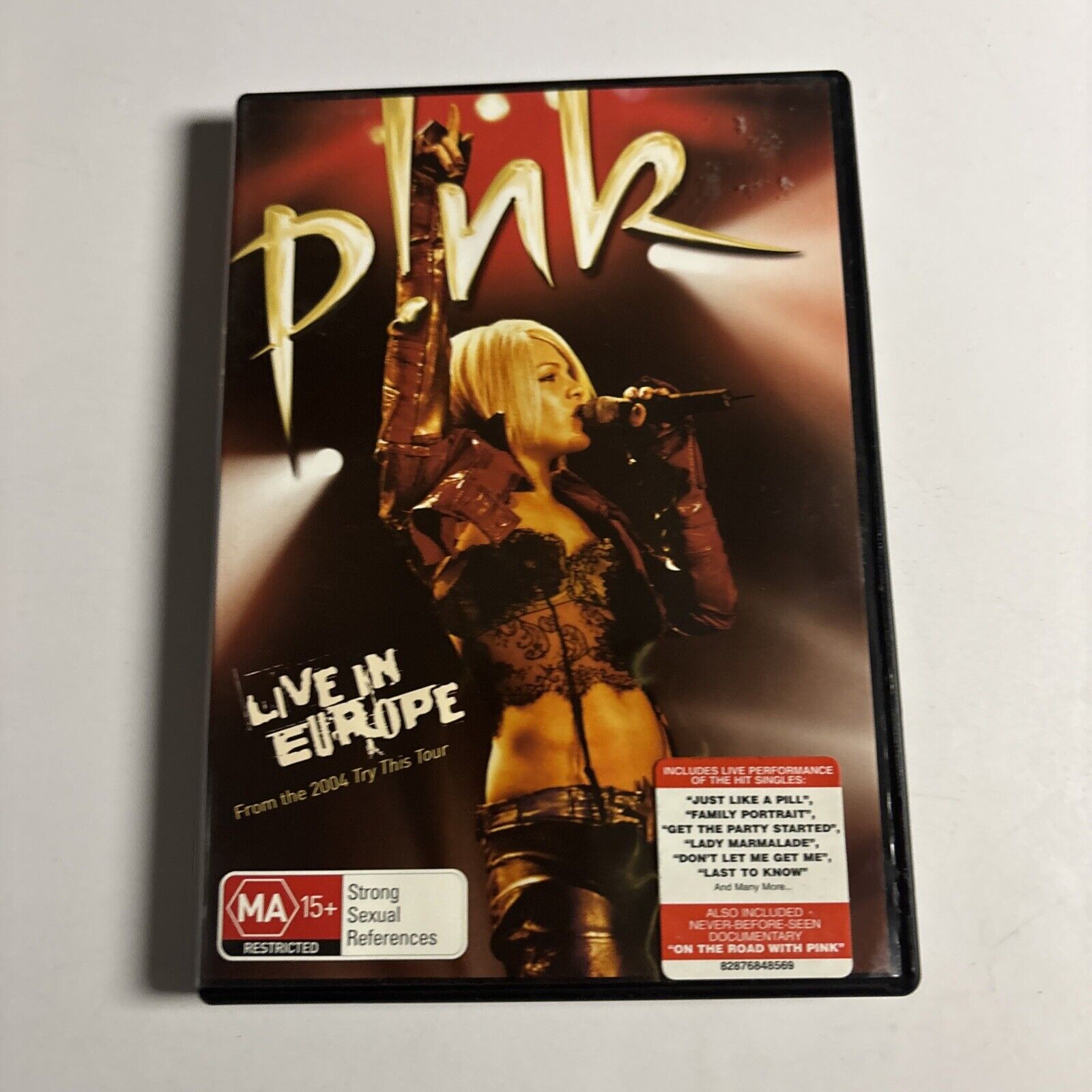 Pink - Live in Europe: from the 2004 Try this Tour (DVD, 2006) All Reg ...
