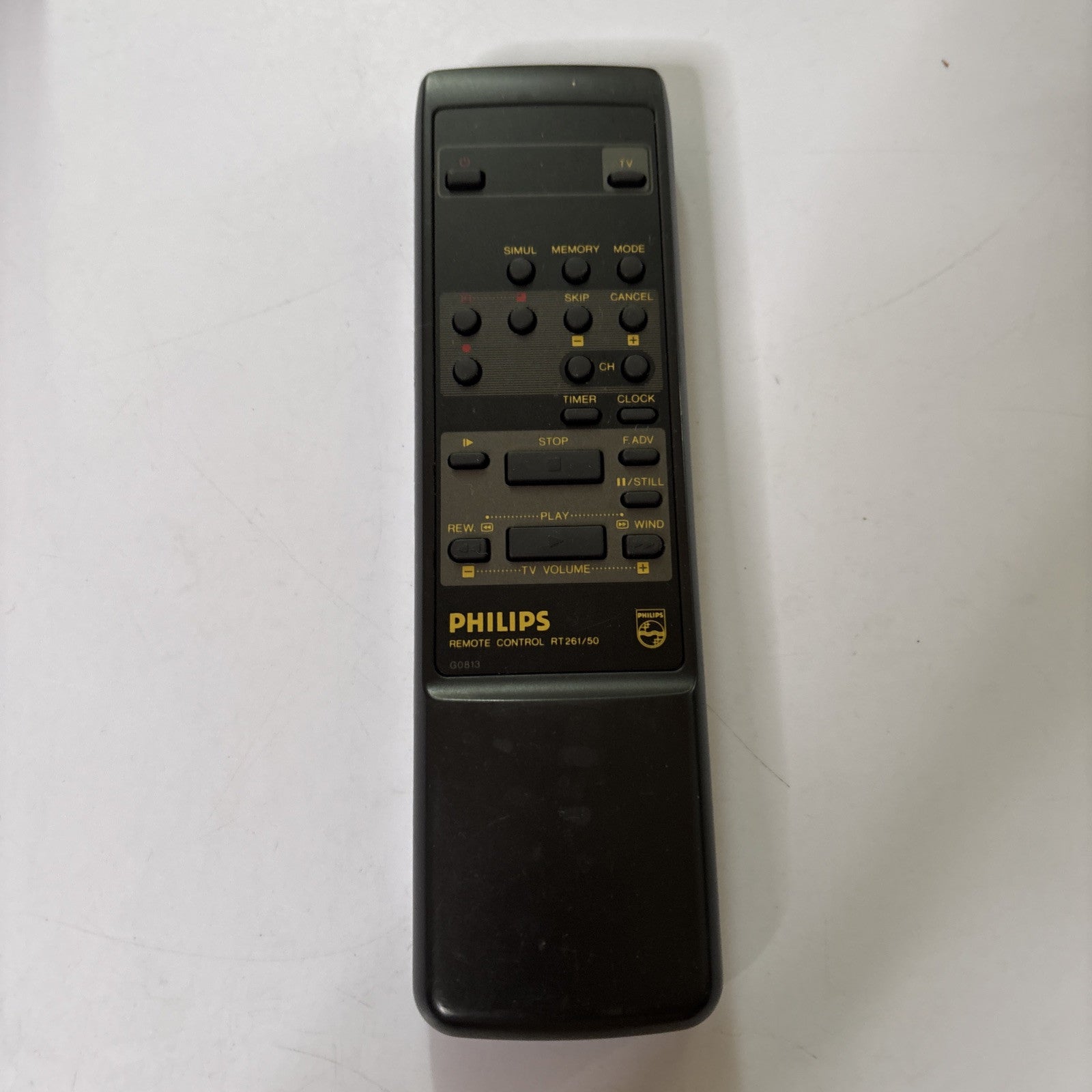 Genuine Philips RT261/50 Remote Control For VHS TV *Missing Battery Li ...