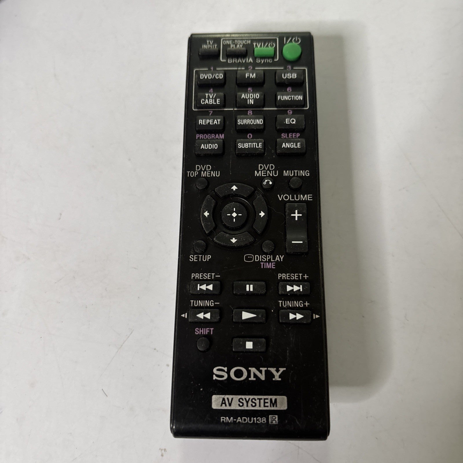 Genuine Sony RM-ADU138 Remote Control For AV System *Missing Battery L ...