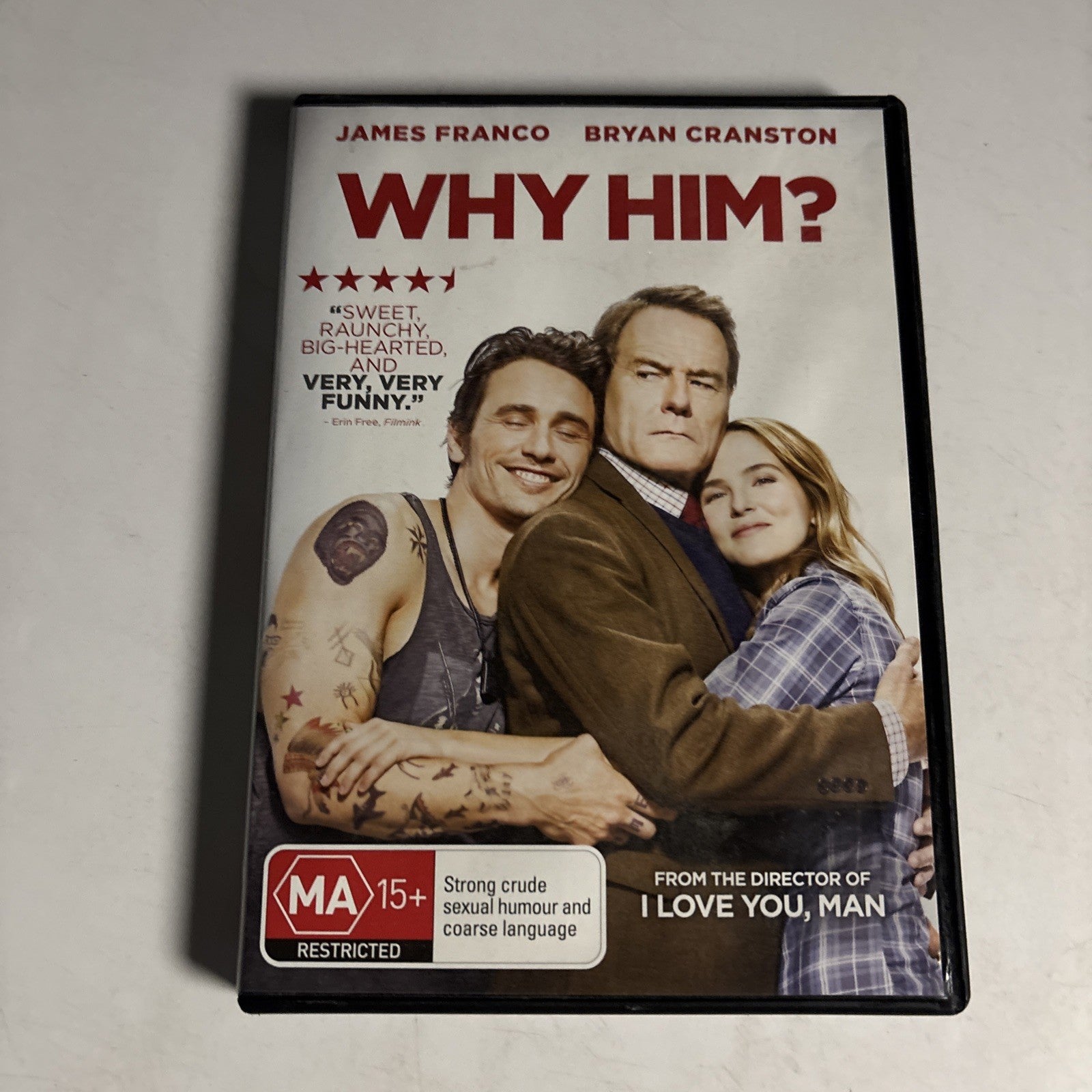 Why Him? (DVD, 2017) James Franco, Bryan Cranston Region 4 NEW – Retro Unit