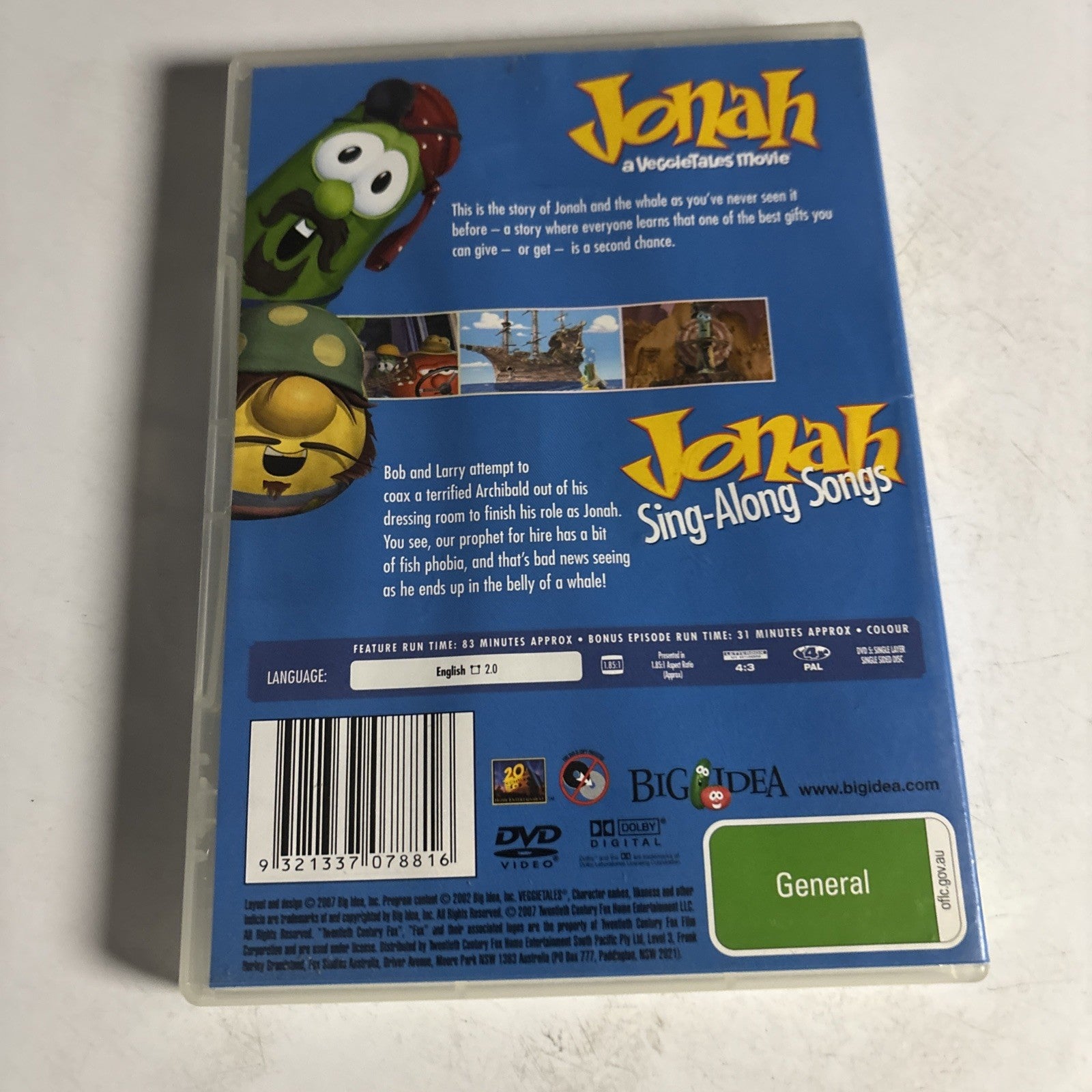 Jonah - A VeggieTales Movie & Sing Along Songs (DVD) Region 4 – Retro Unit