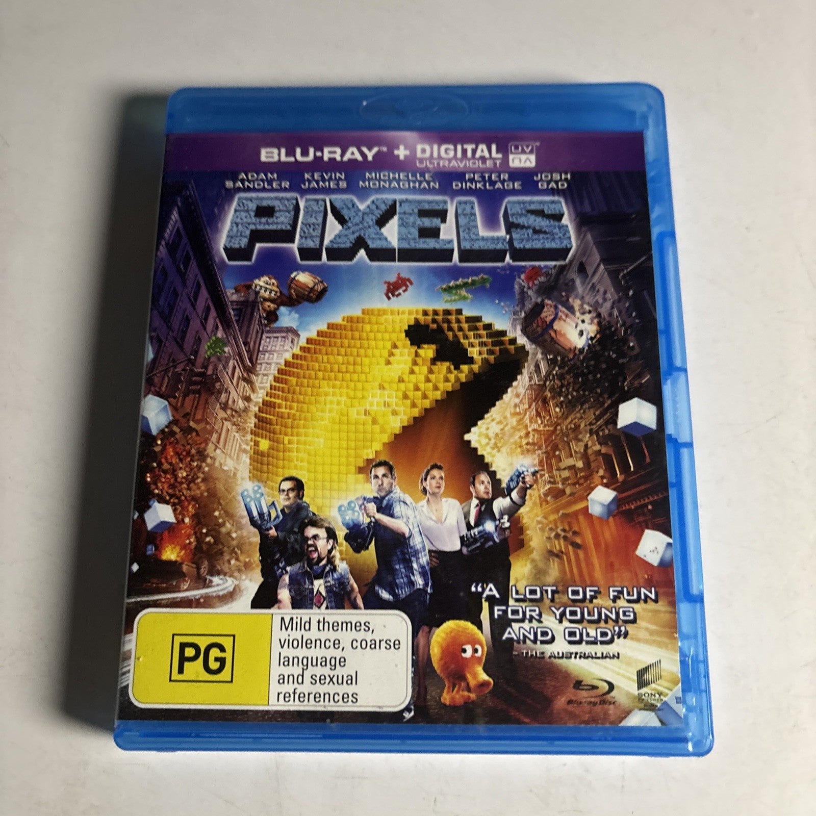 Pixels (Blu-ray, 2015) Adam Sandler, Kevin James All Regions – Retro Unit