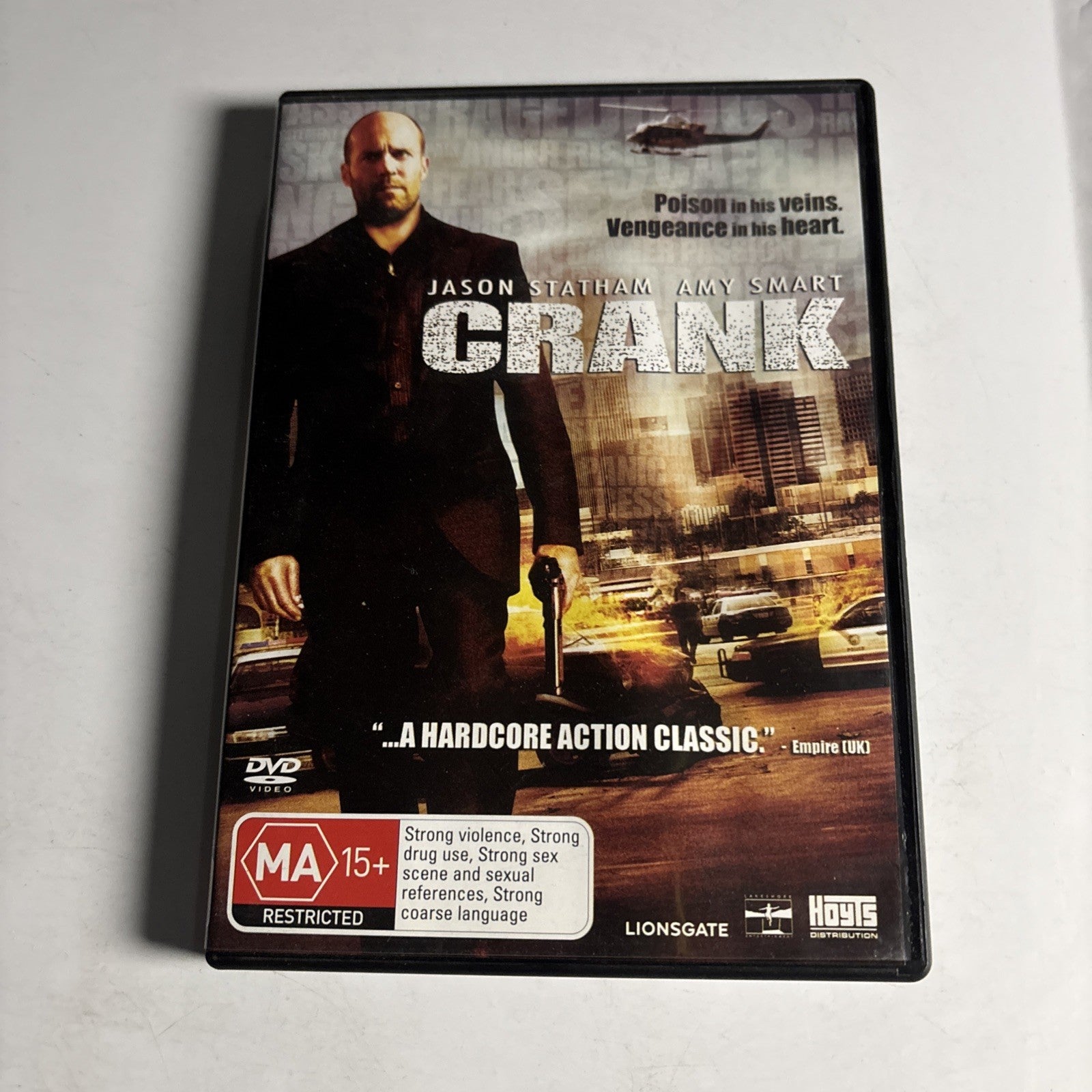 Crank (DVD, 2006) Jason Statham, Amy Smart Region 4 NEW – Retro Unit