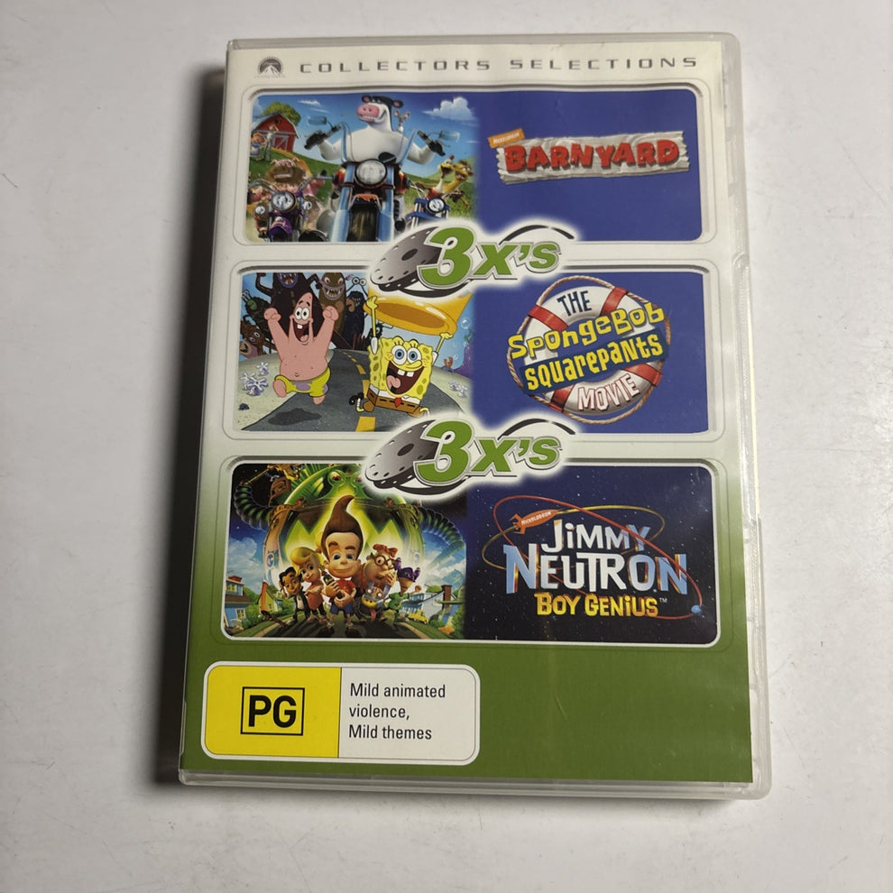 Barnyard / Spongebob - The Movie / Jimmy Neutron Boy Genius (DVD, 2006 ...