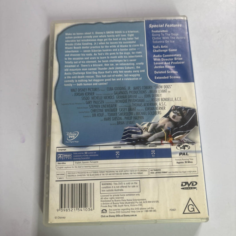 Snow Dogs (DVD, 2002) Cuba Gooding Jr Region 4 – Retro Unit