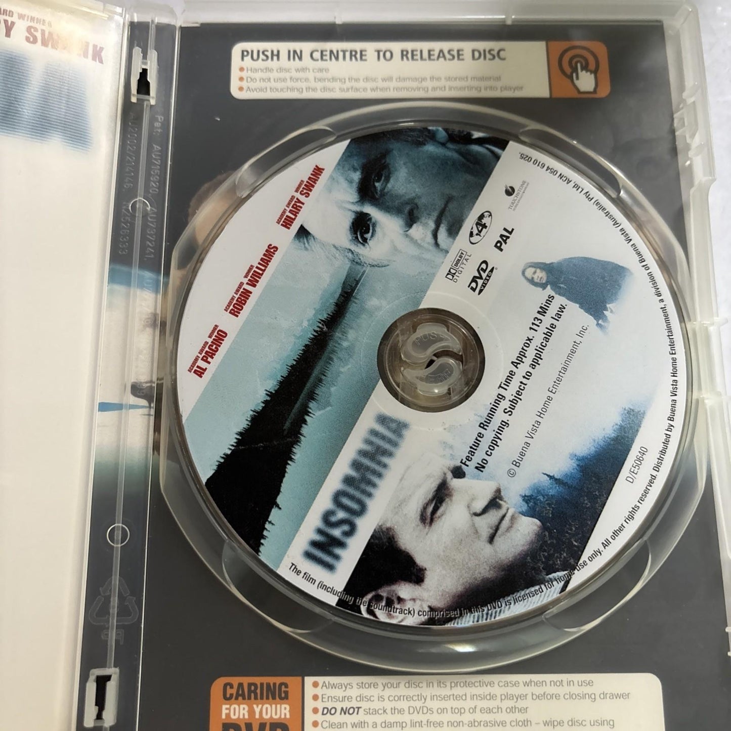 Insomnia (DVD, 2002) Al Pacino Region 4 – Retro Unit