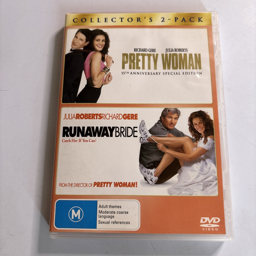 Pretty Woman / Runaway Bride (DVD, 1990) Julia Roberts Region 4 – Retro ...
