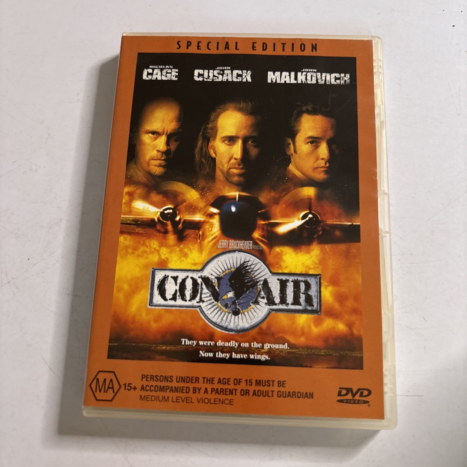 Con Air (DVD, 1997) Nicholas Cage, John Cusack Region 4 – Retro Unit
