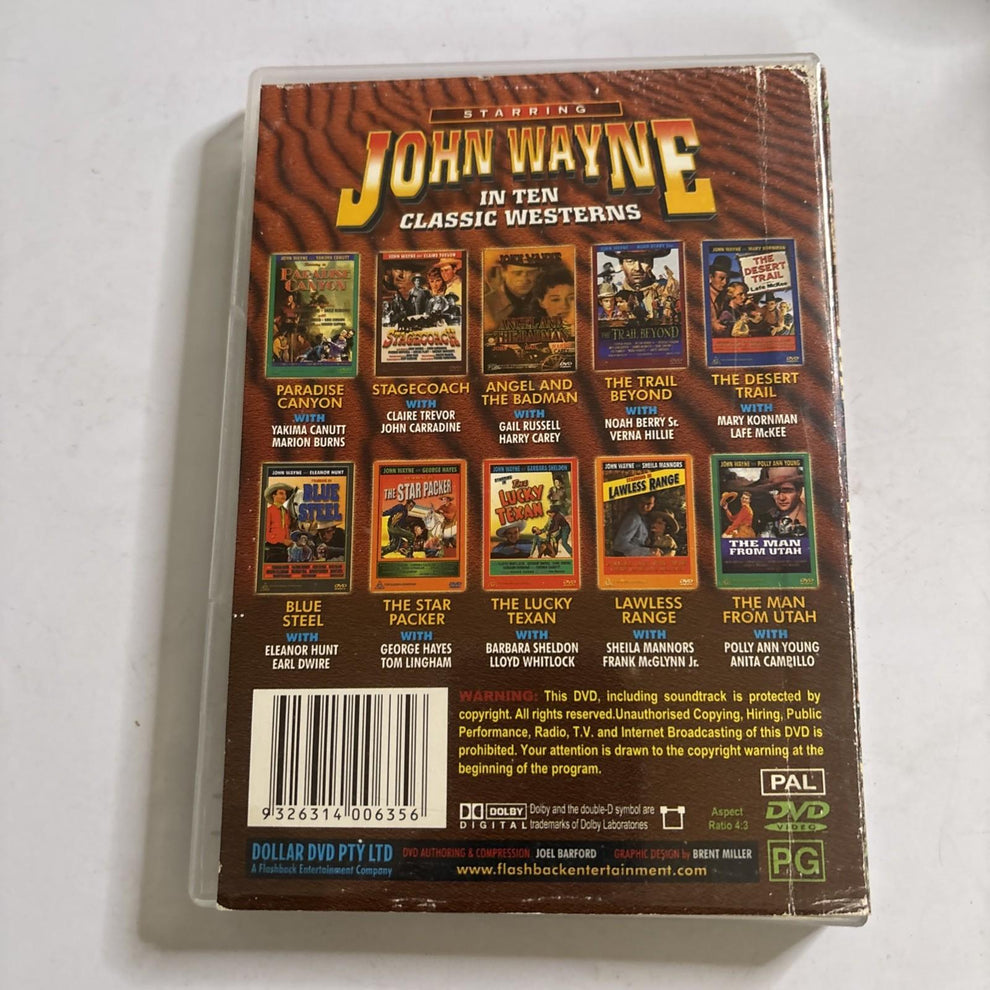 John Wayne In Ten Classic Westerns DVD All Regions Ex-Library – Retro Unit