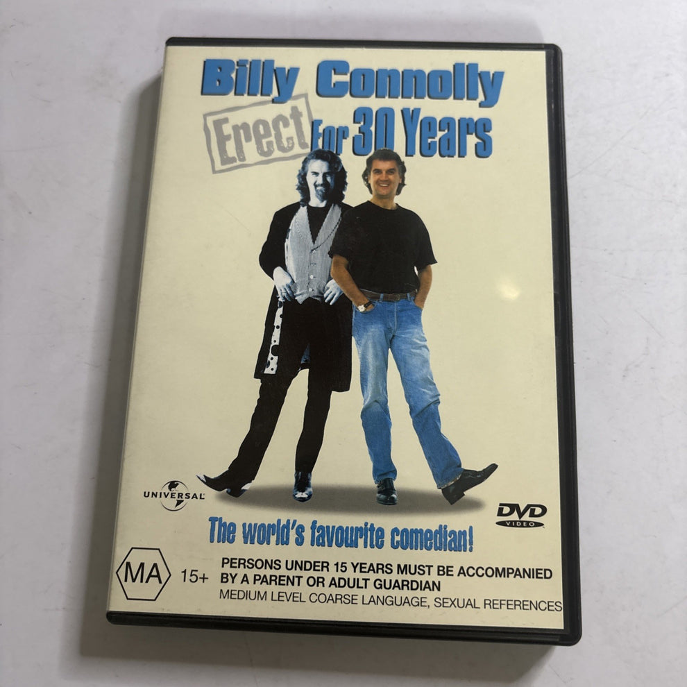 Billy Connolly - Erect for 30 Years (DVD, 1998) Region 4, 2 NEW – Retro ...