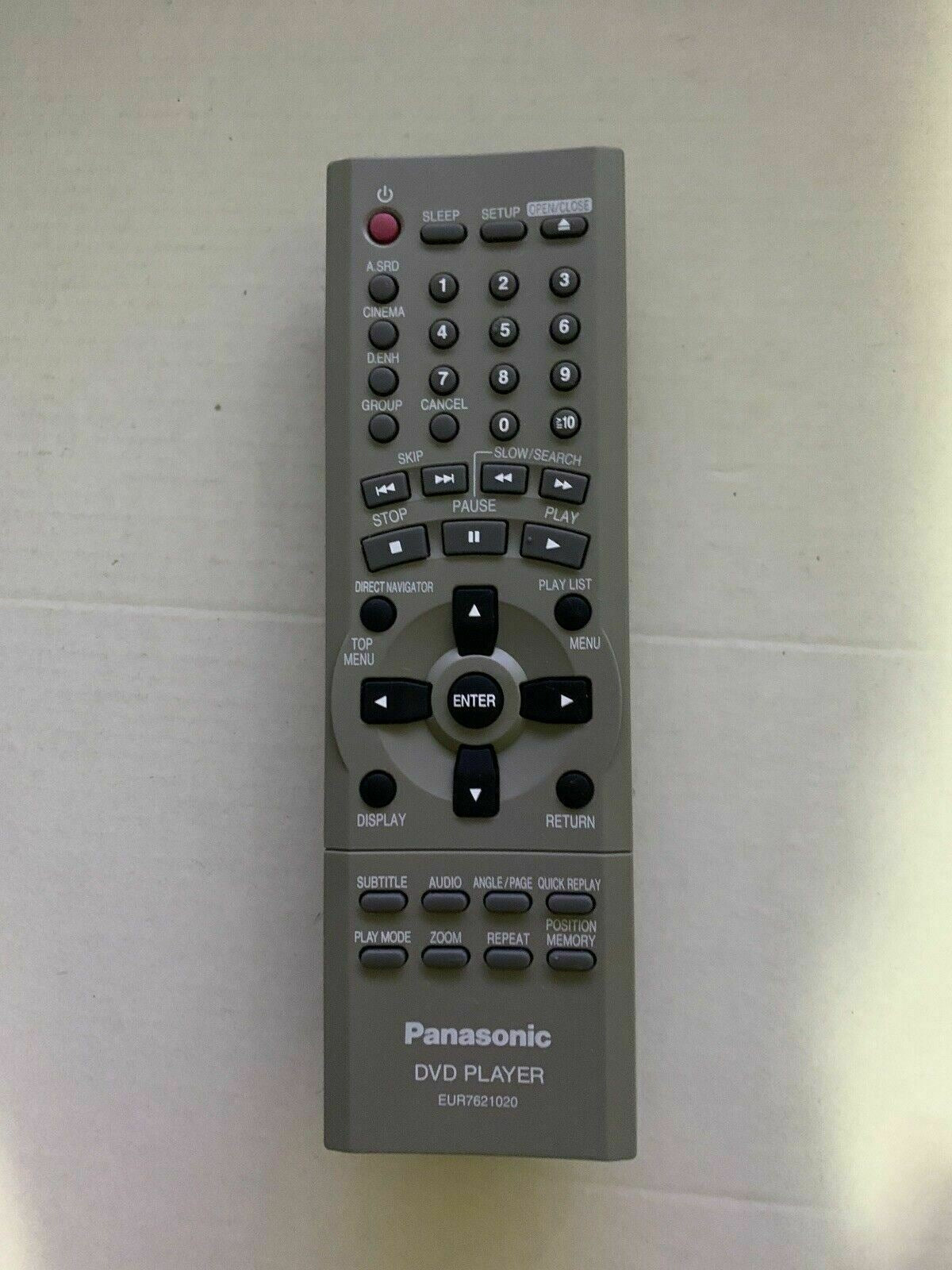 Genuine Panasonic EUR7621020 Remote Control For DVD Player – Retro Unit