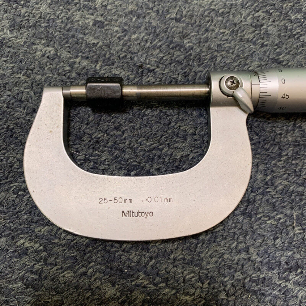 Mitutoyo Ratchet Thimble Outside Micrometer 25-50mm 0.01mm 25mm Settin ...