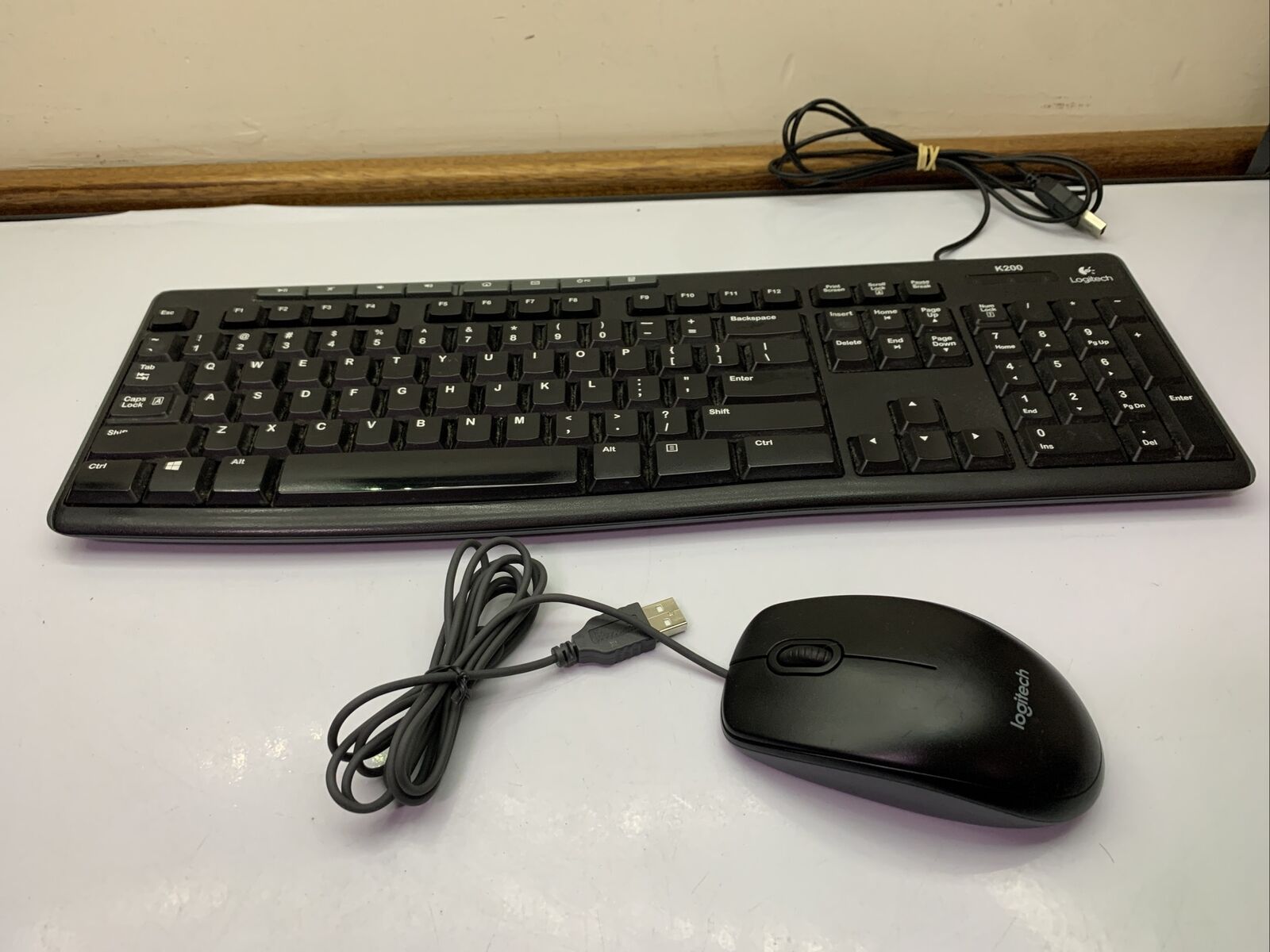 Logitech K200 Keyboard + M90 Mouse USB Wired – Retro Unit