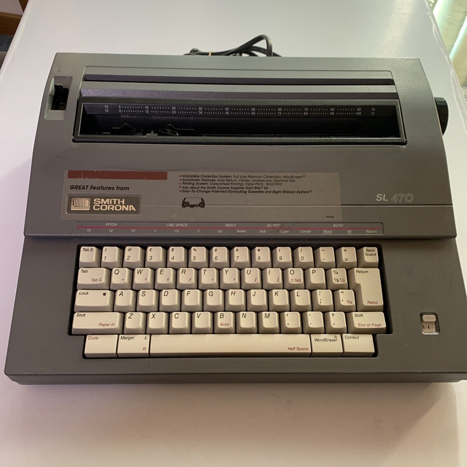 Smith Corona SL 470 Electronic Typewriter – Retro Unit