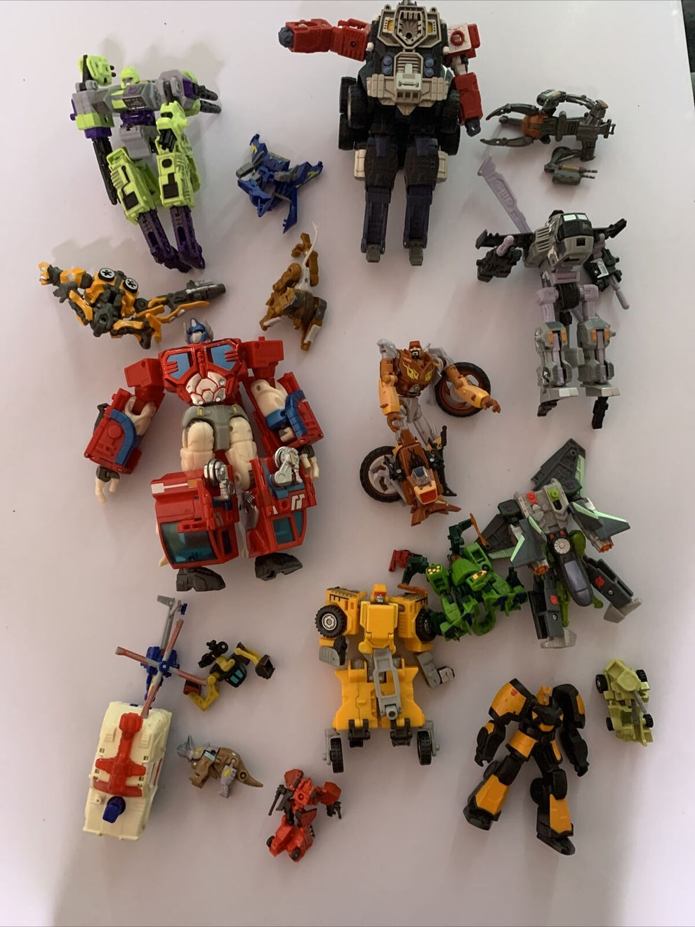 Bulk Transformers Optimus Prime Bumble Bee Constructicon Action Figure ...