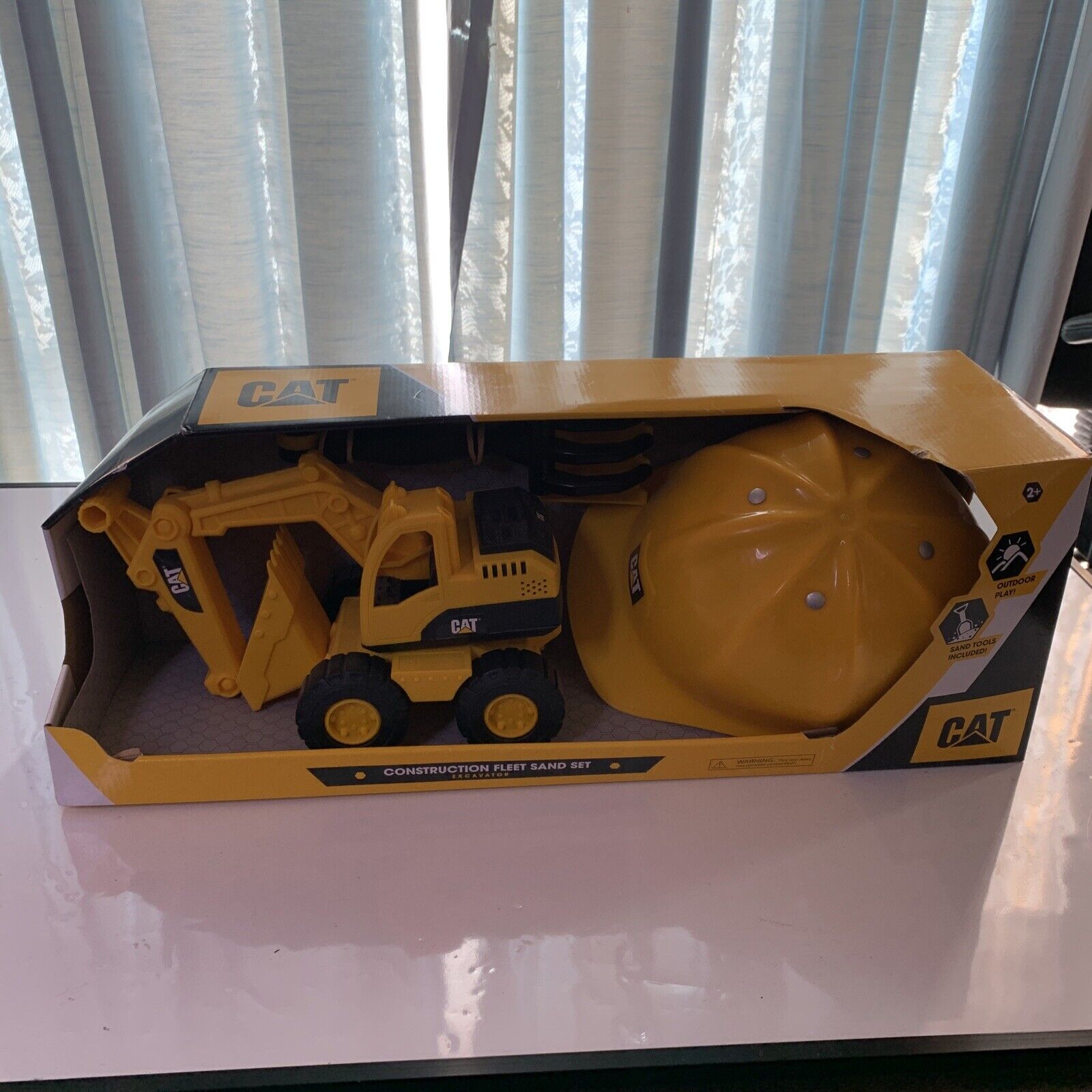 CAT Construction Fleet Sand Set Excavator with Hard Hat 10inch NEW ...
