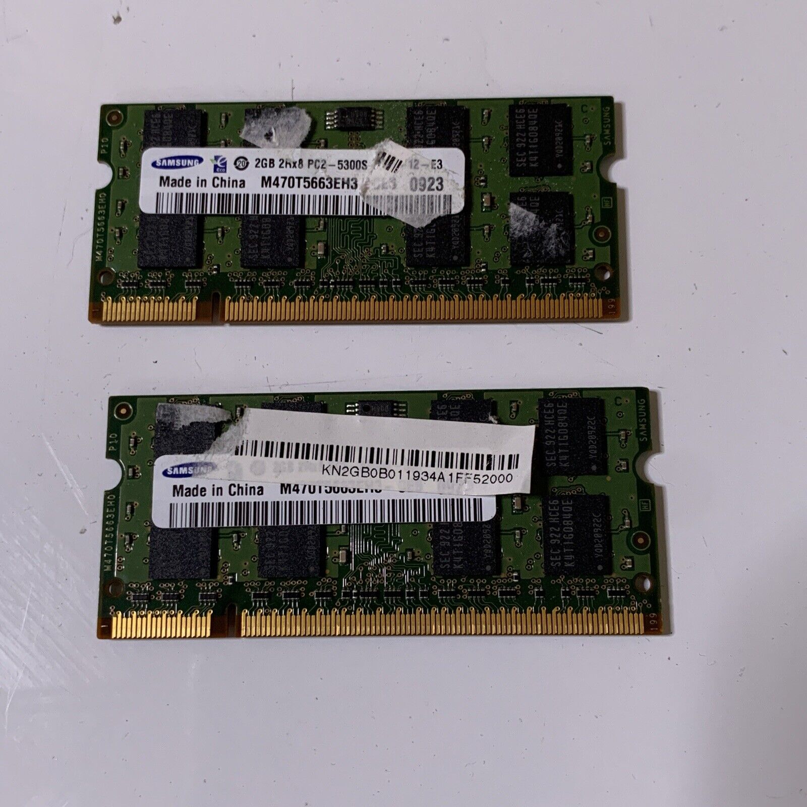4GB Laptop RAM 2x Samsung DDR2 2G 2Rx8 PC2-5300S SO-DIMM – Retro Unit