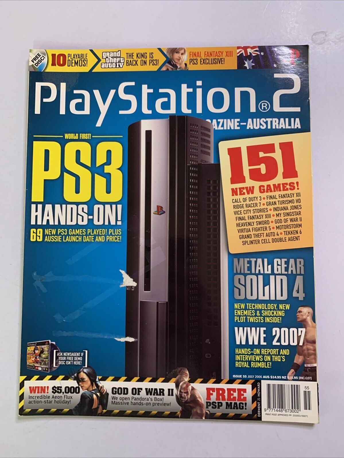 PlayStation 2 Official Magazine Jul 2006 PS3 Hands On Metal Gear Solid ...