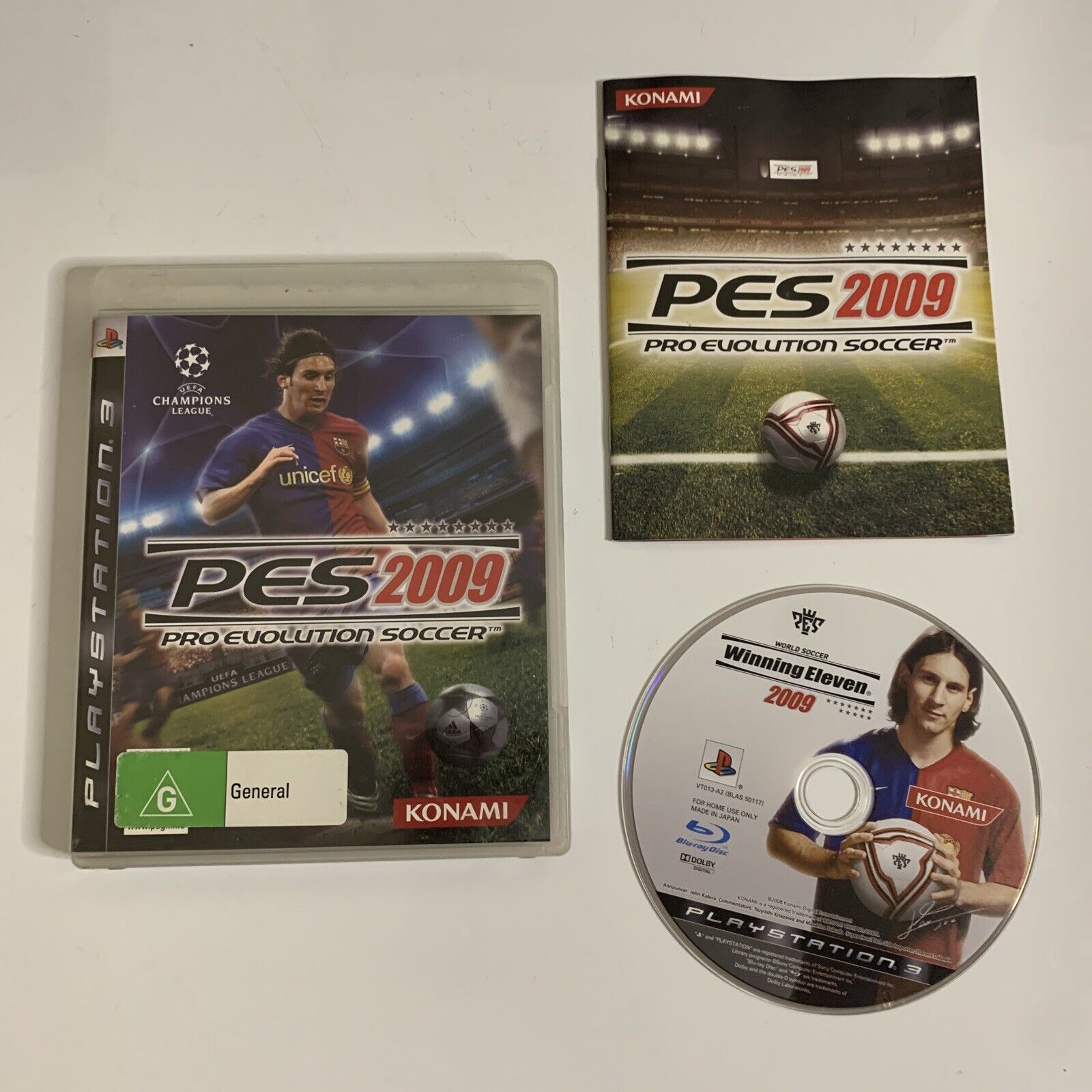 PES 2009 Pro Evolution Soccer PS3 PlayStation 3 Sports Game Complete ...
