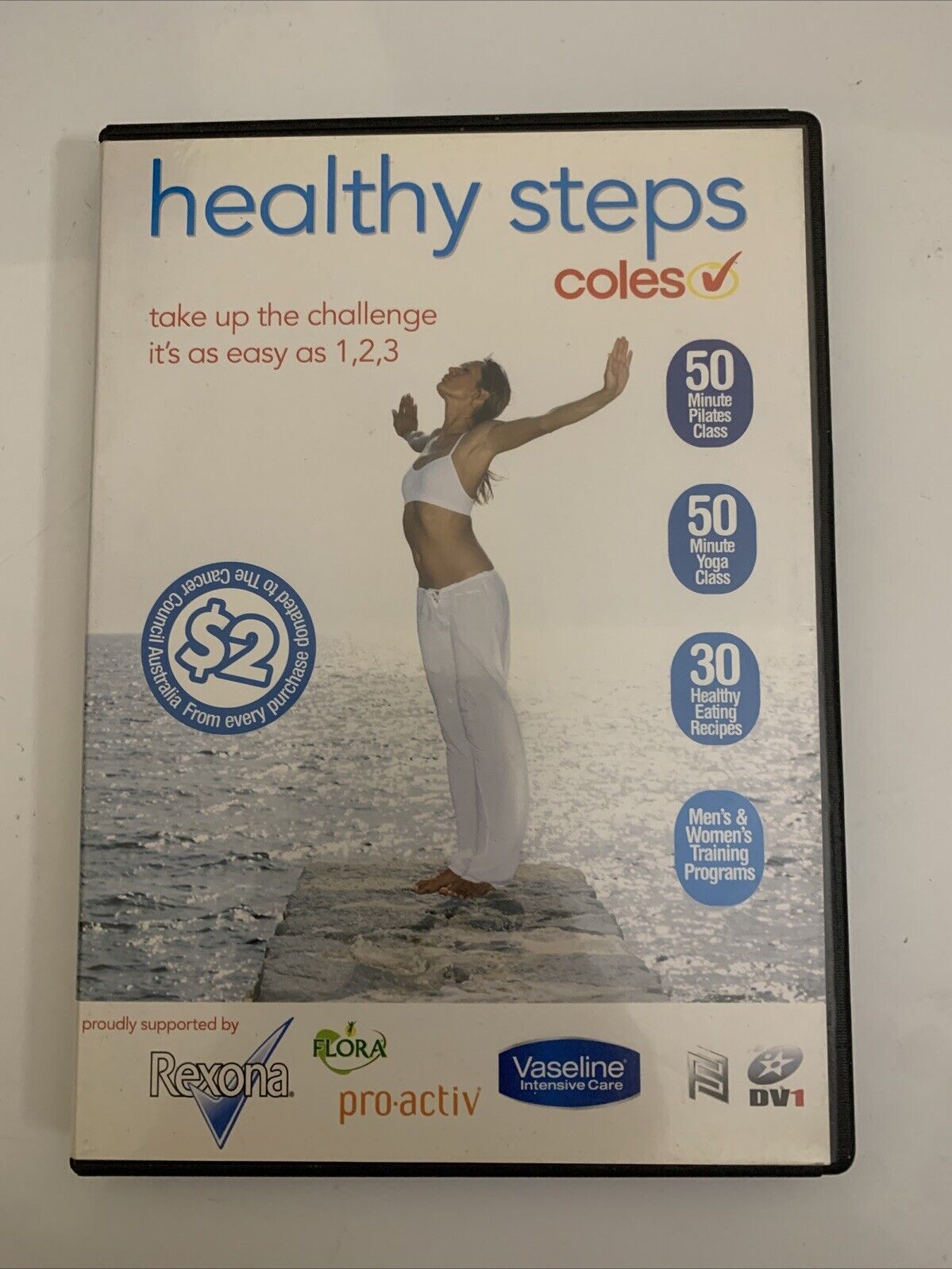 Healthy Steps Coles (DVD, 2-Disc Set) Pilates Yoga & Recipes – Retro Unit