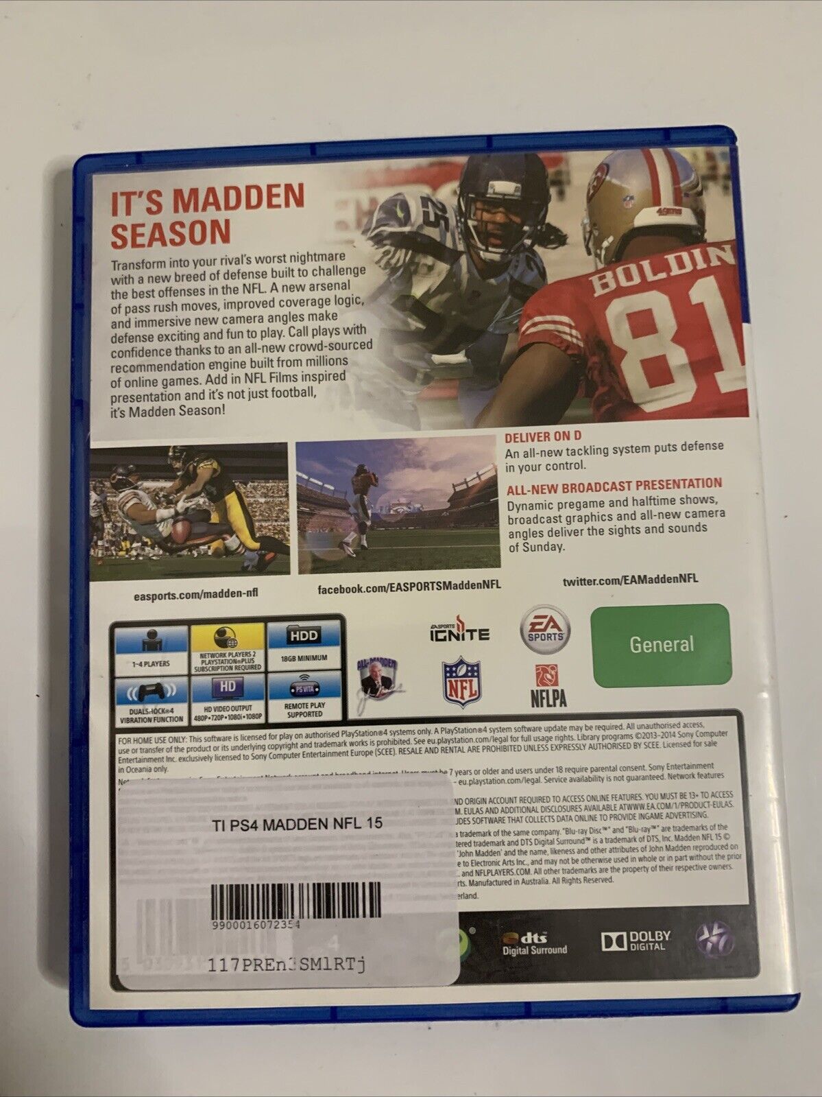Madden NFL 15 Sony PS4 PlayStation 4 EA Sports Game – Retro Unit