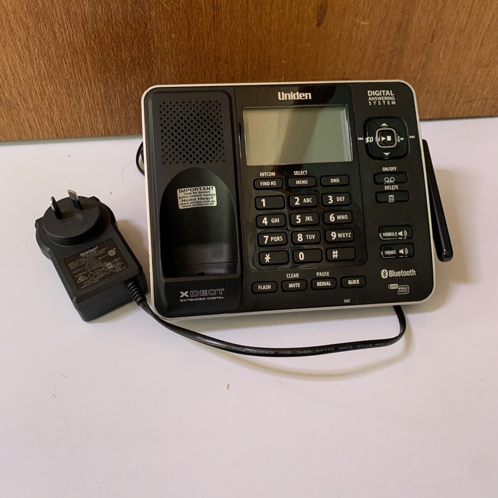 Uniden XDECT8355 Base Unit Only & Power Supply AAD-6135 Only – Retro Unit