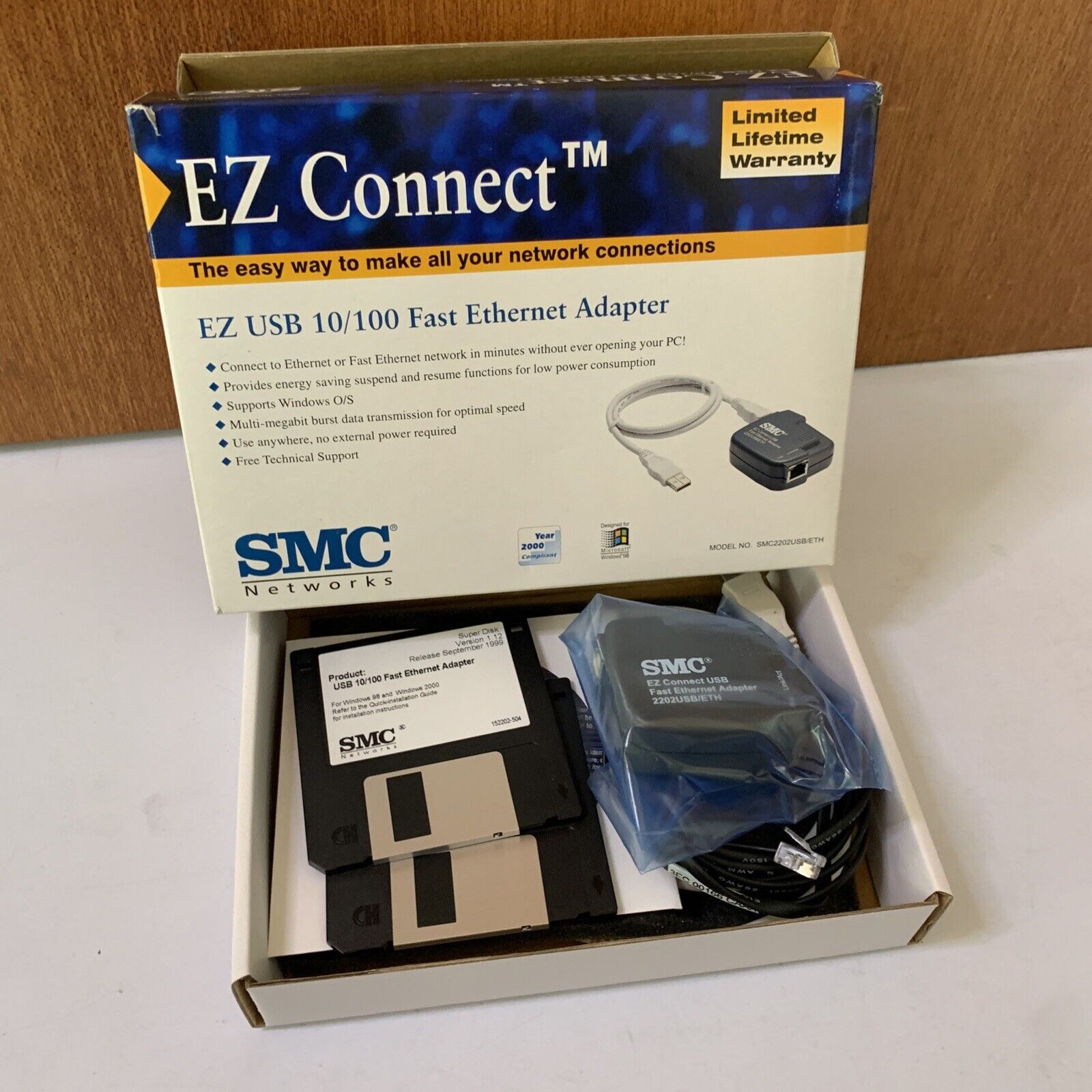 EZ Connect USB 10/100 Fast Ethernet Adapter – Retro Unit