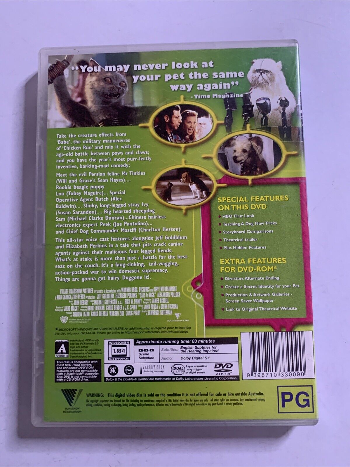 Cats & Dogs (DVD, 2001) Animated Movie Region 4 – Retro Unit