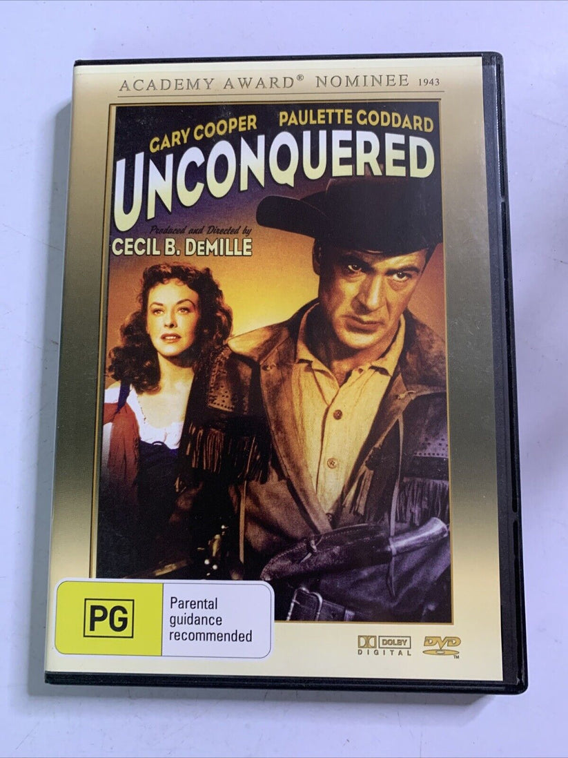 Unconquered (DVD, 1947) Gary Cooper, Paulette Goddard Region 4 – Retro Unit