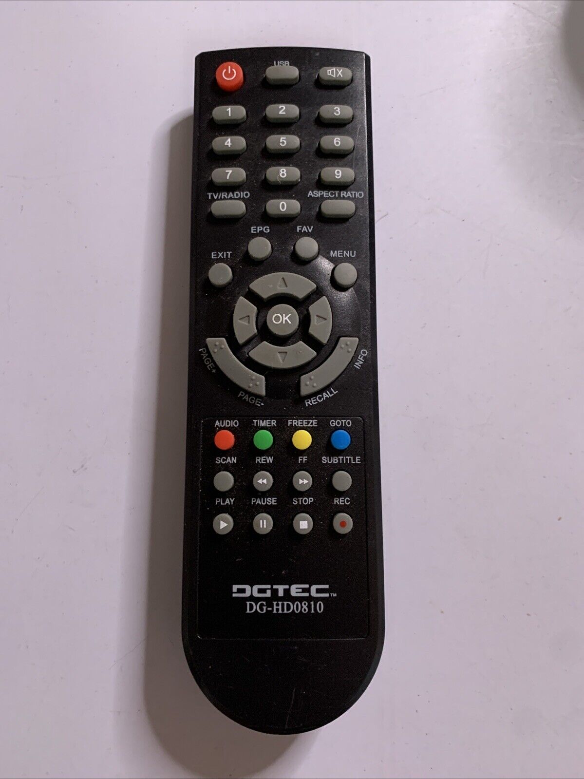Genuine DGTEC Remote Control DG-HD0810 for Set Top DVR PVR – Retro Unit
