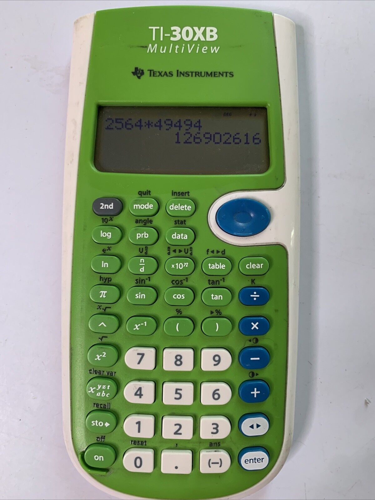Texas Instruments TI-30XB MultiView Scientific Calculator Green – Retro Unit