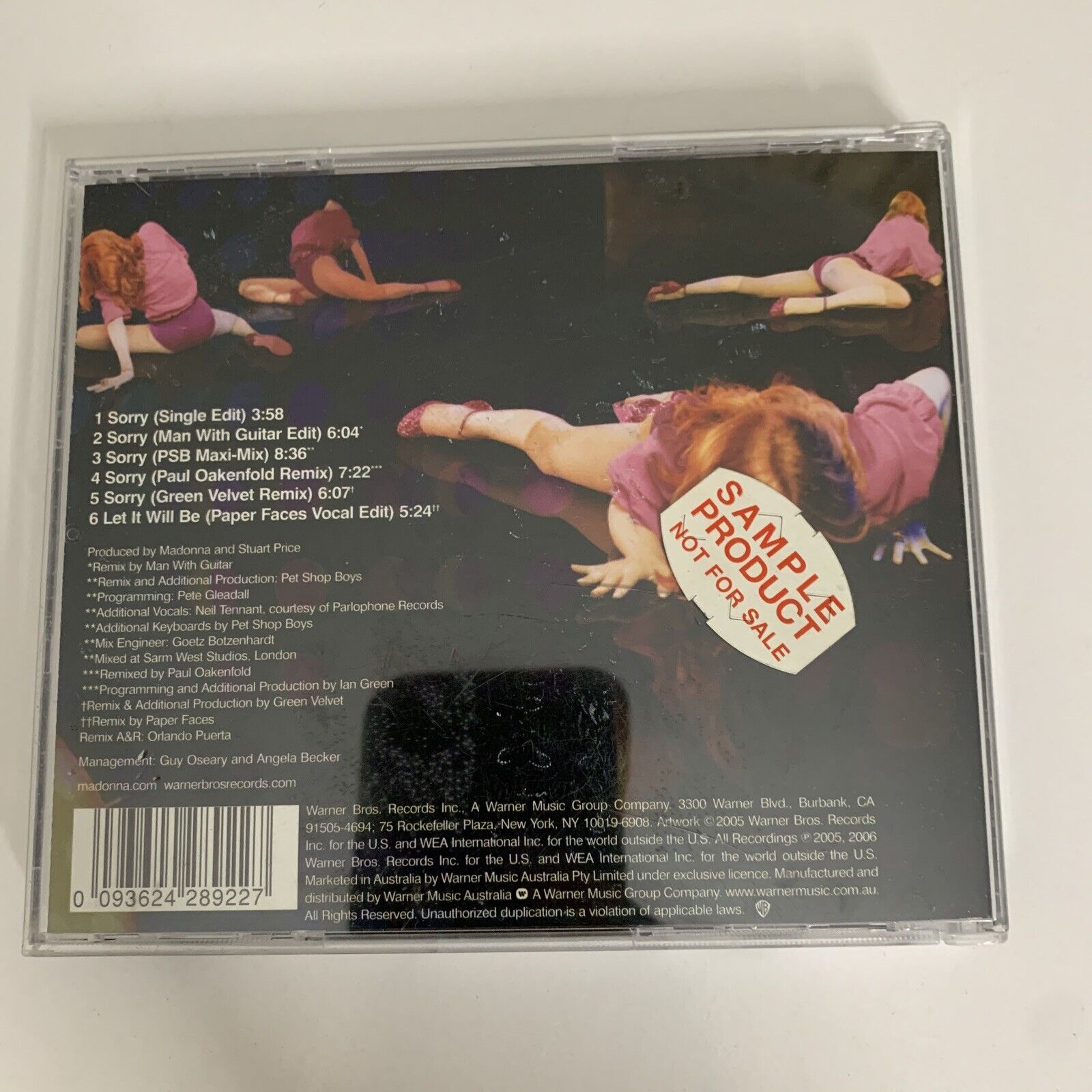 Sorry by Madonna (CD, 2006) Warner Bros Records – Retro Unit