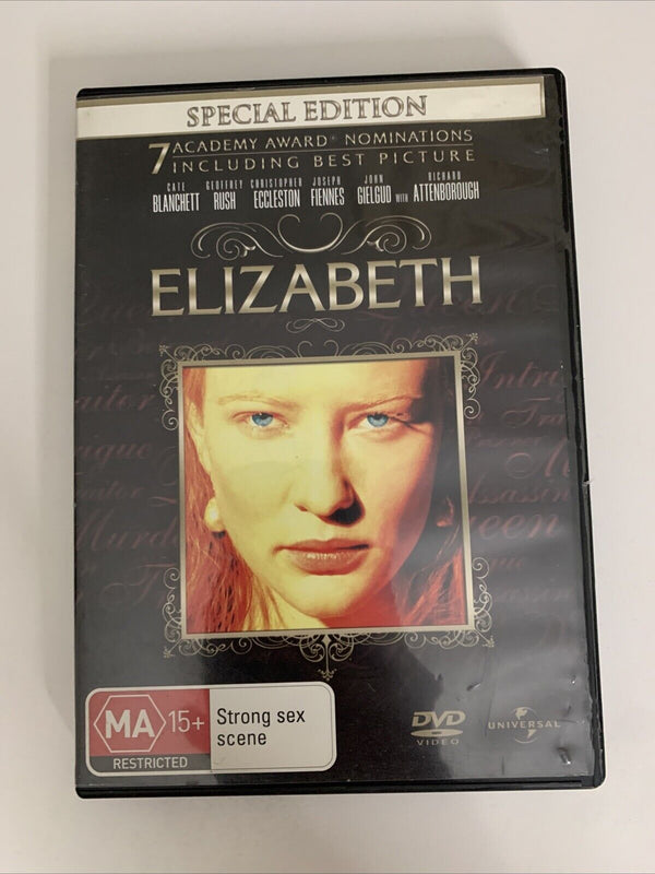 Elizabeth (Special Edition, DVD, 1998) Cate Blanchett Region 4 – Retro Unit