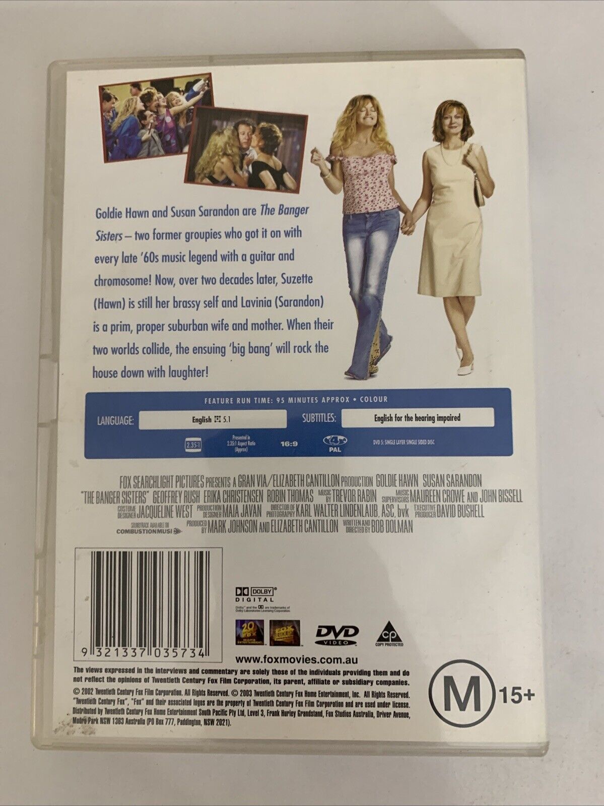 The Banger Sisters (DVD, 2002) Goldie Hawn, Susan Sarandon Region 4 ...