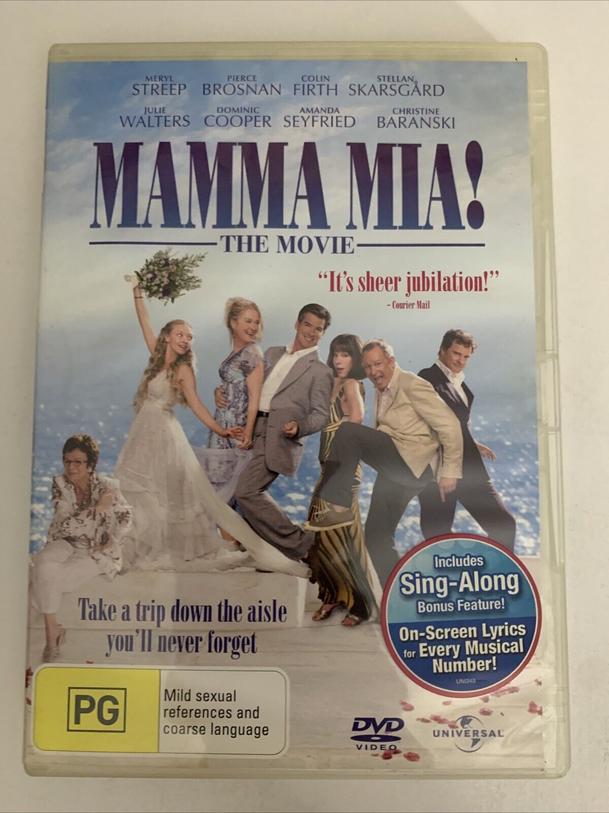 Mamma Mia! (DVD, 2008) Pierce Brosnan, Meryl Streep, Colin Firth Regio ...
