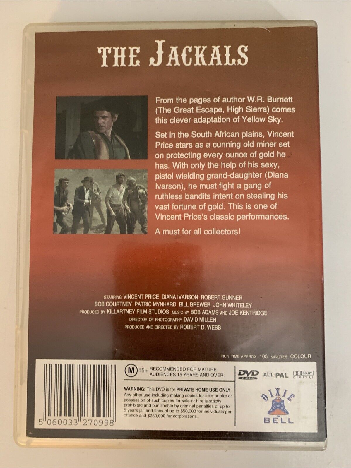 The Jackals (DVD, 1967) Diana Ivarson, Robert Gunner, Vincent Price Al ...