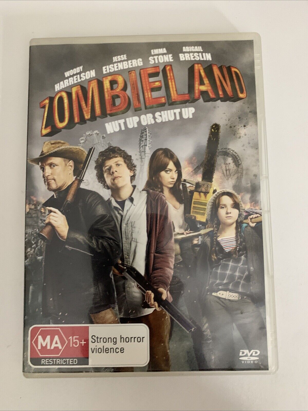 Zombieland (DVD, 2009) Jesse Eisenberg, Woody Harrelson, Emma Stone Re ...