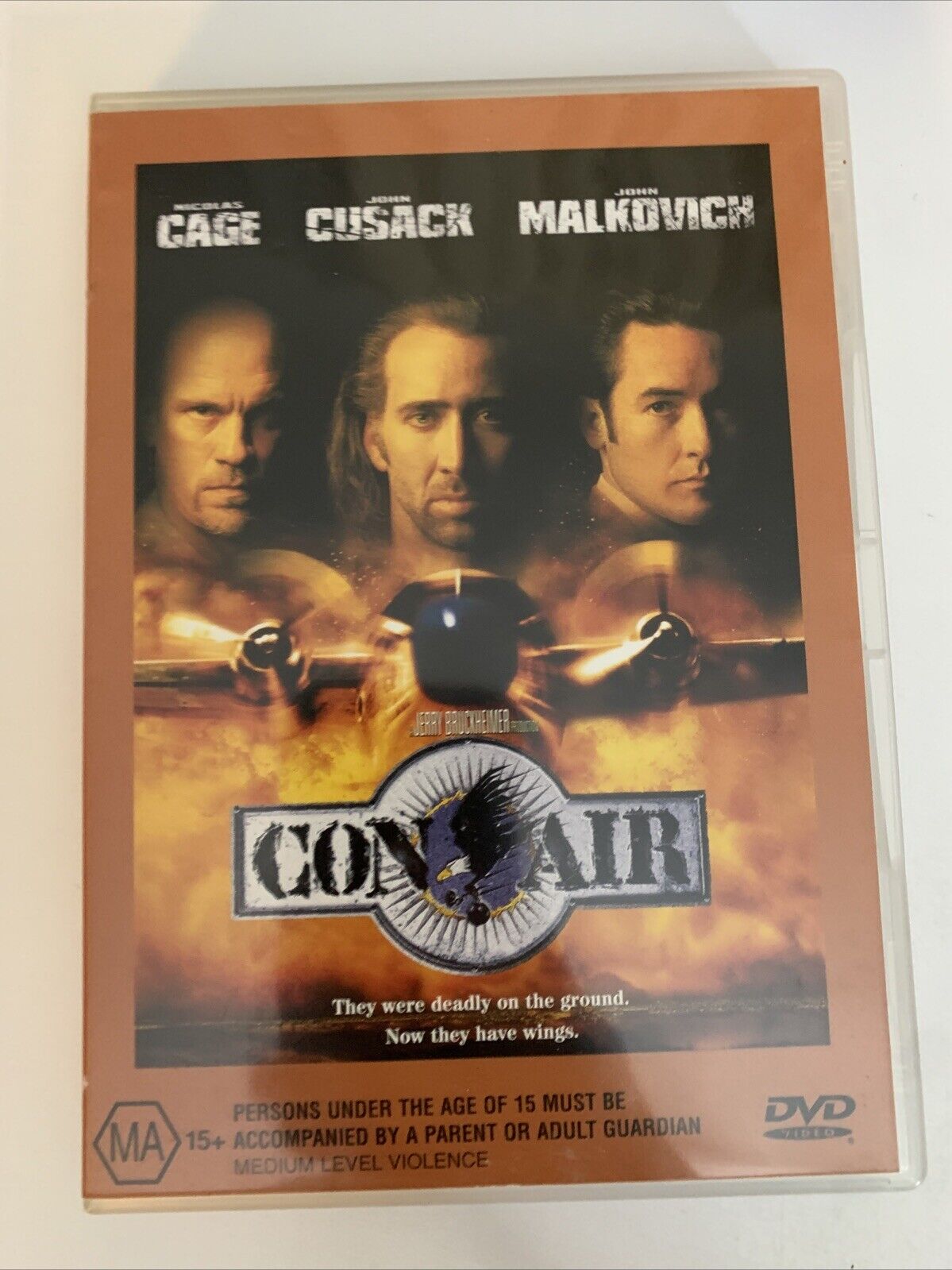 Con Air (DVD, 1997) John Malkovich, Ving Rhames, Nicolas Cage Region 4 ...