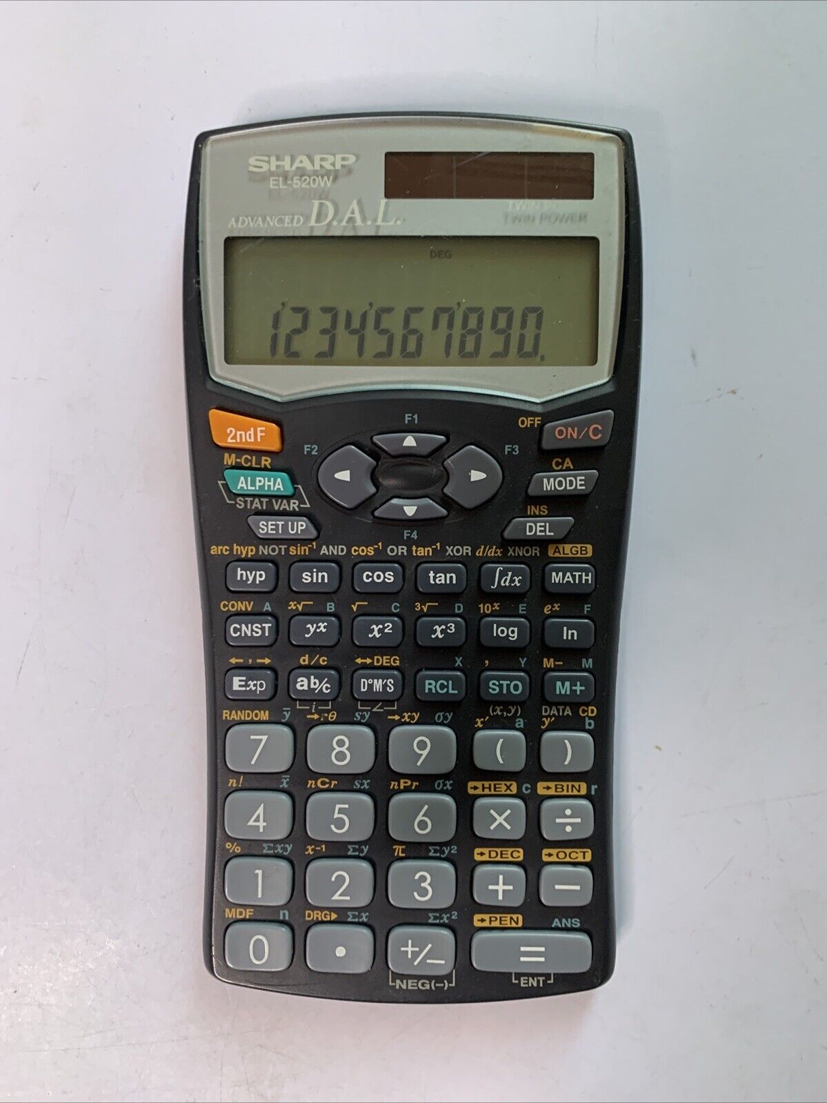 Sharp EL-520W Scientific Calculator Black – Retro Unit