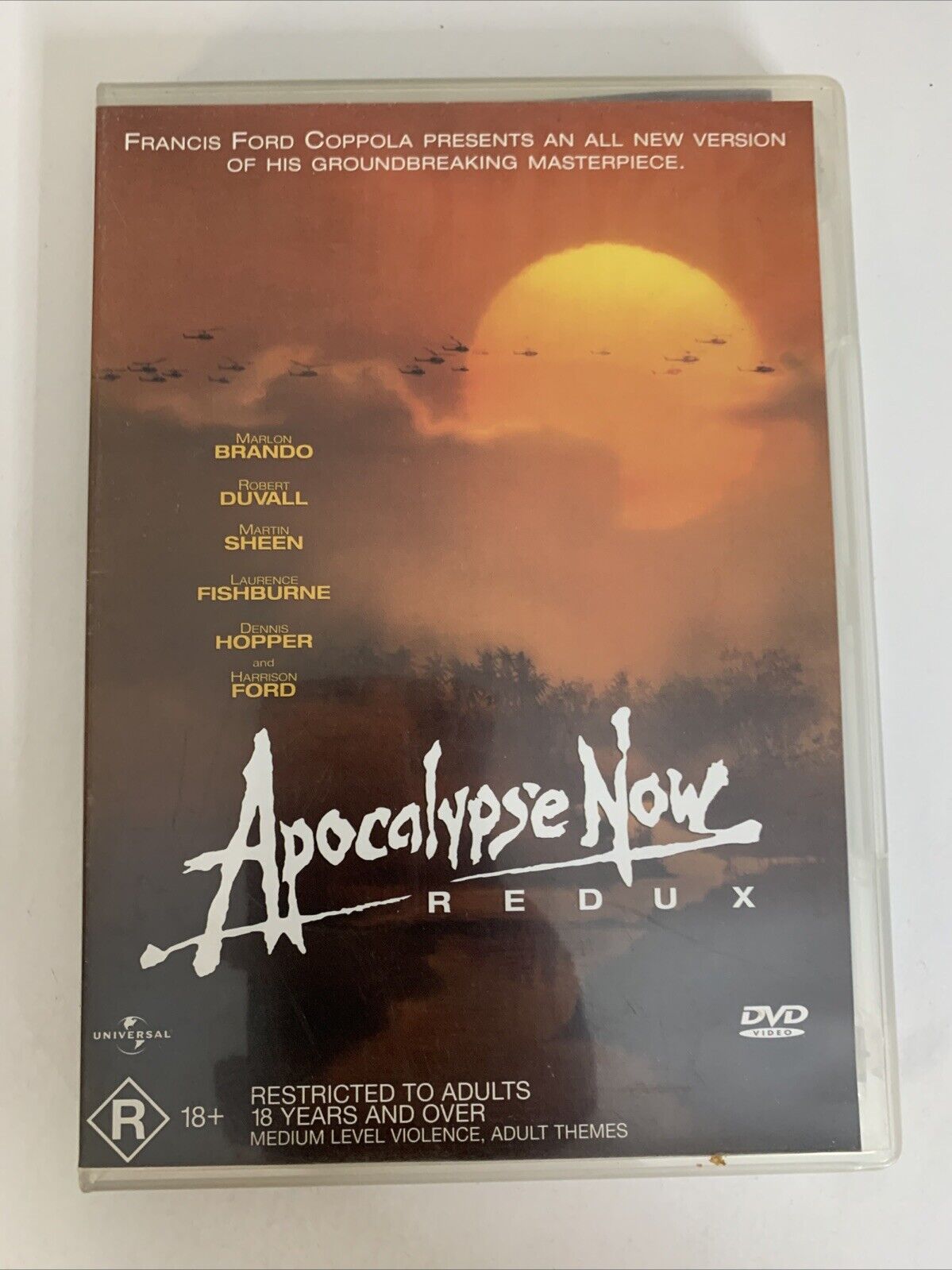 Apocalypse Now Redux (DVD, 1979) Martin Sheen, Marlon Brando Region 4 ...