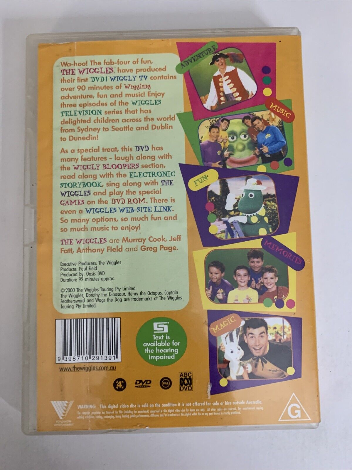 The Wiggles Wiggly TV DVD 1999 ABC For Kids Region 4 Retro Unit The Wiggles Wiggly TV DVD 1999 ABC For Kids Region 4 Retro Unit