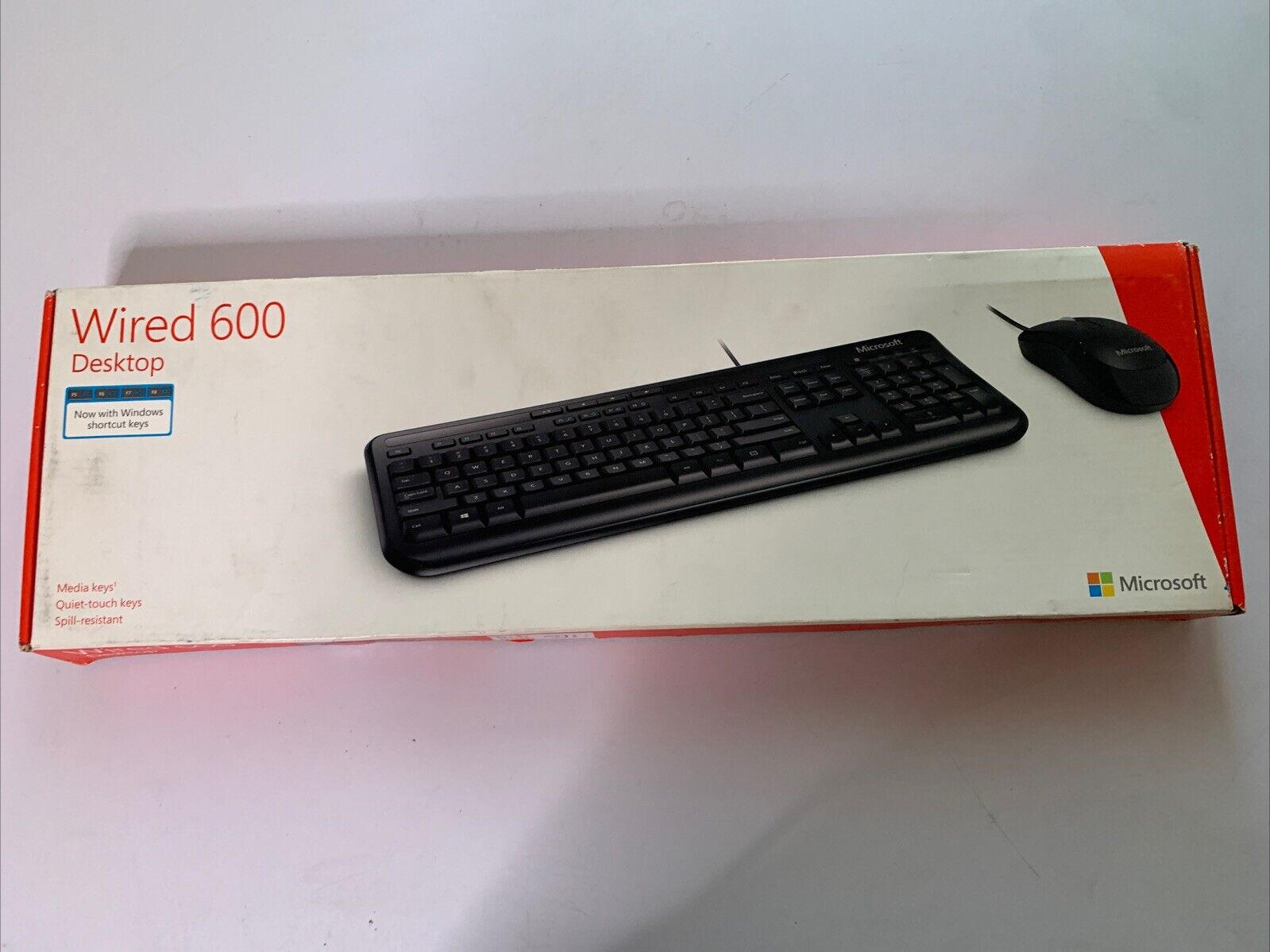 Microsoft Desktop 600 USB Wired Keyboard and Mouse Combo NEW – Retro Unit